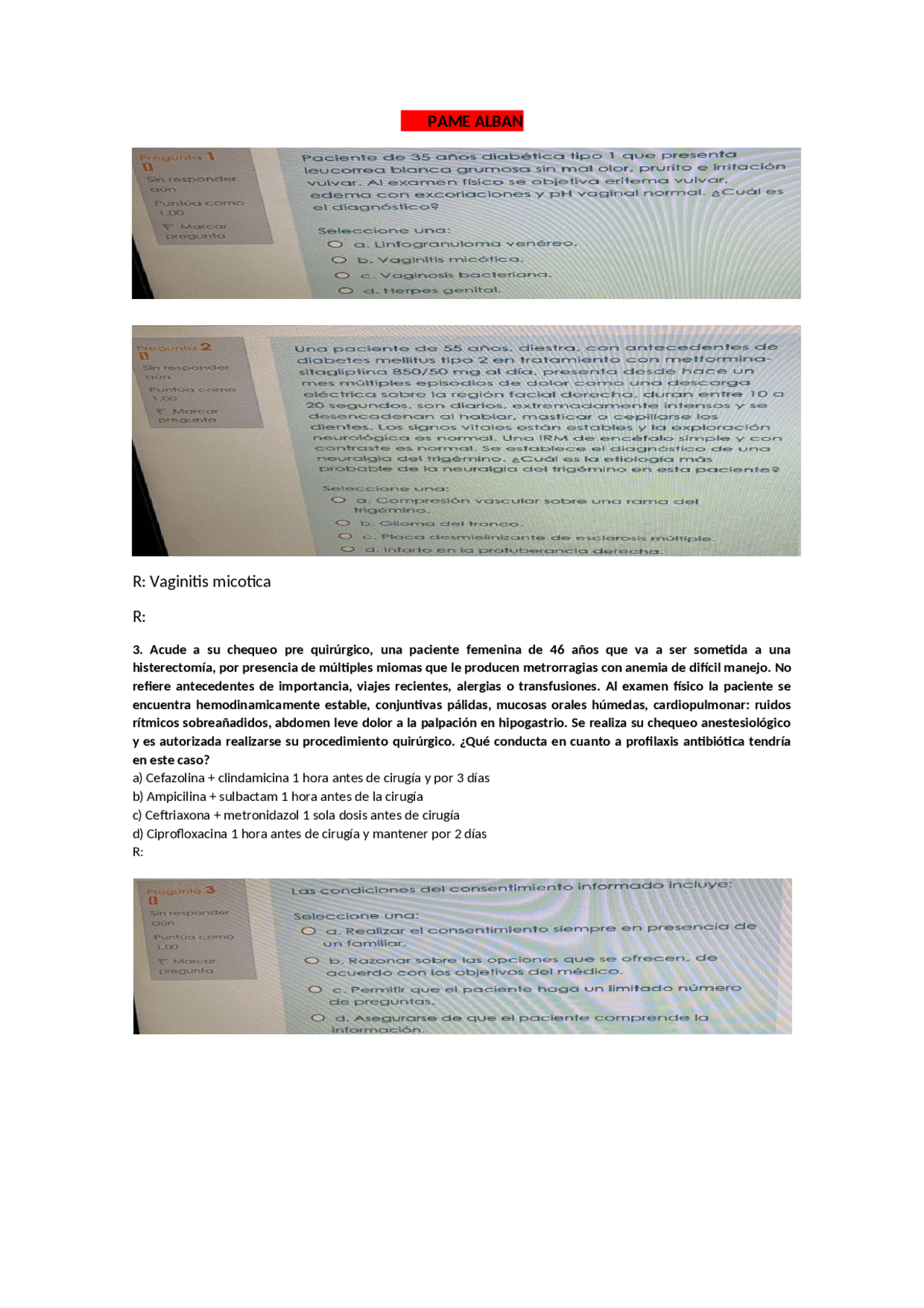 PREGUNTAS CACES DEL AÑO 2020 | Exámenes de Medicina Interna | Docsity