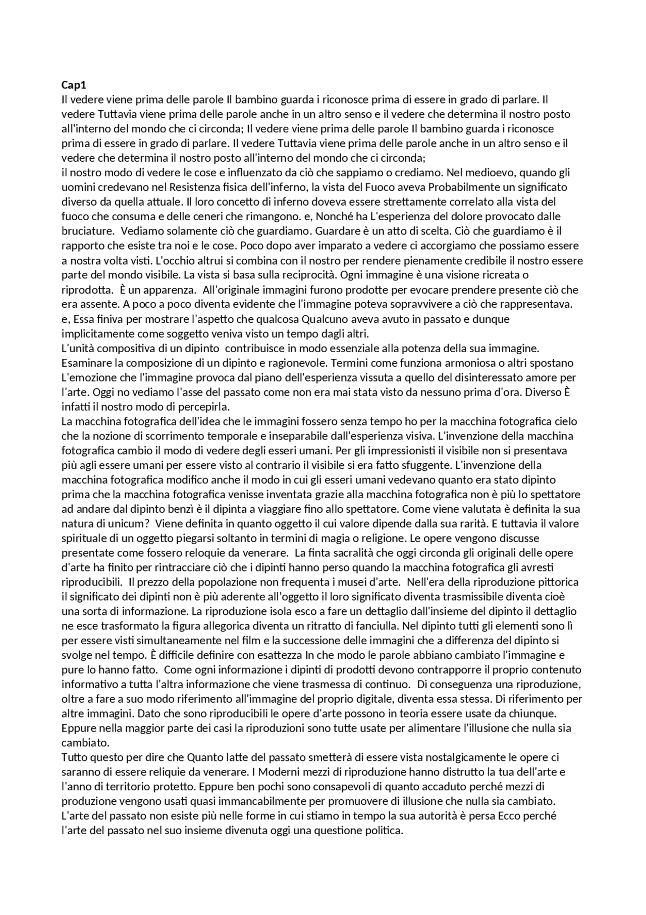 Questione Di Sguardi John Berger Docsity