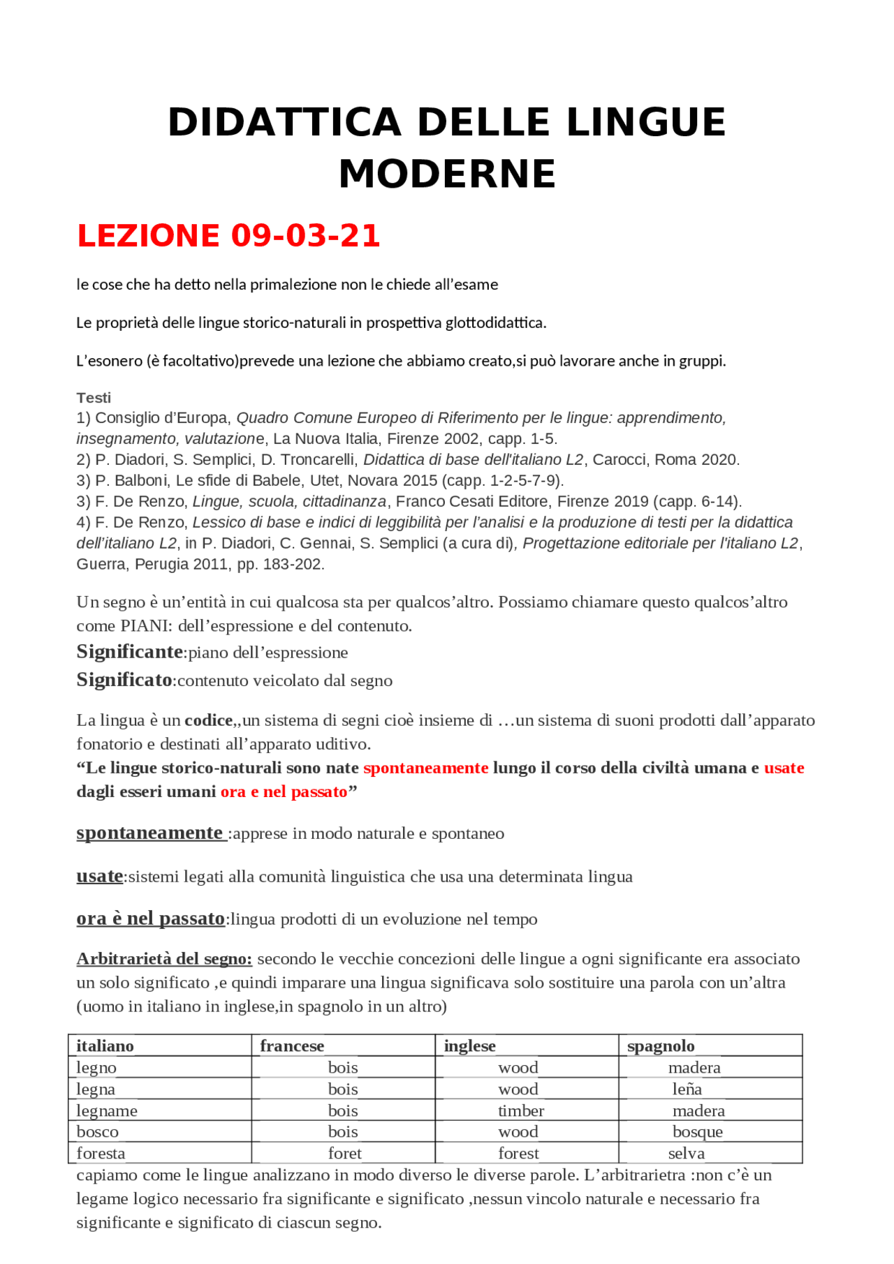 Didattica delle lingue moderne - Docsity