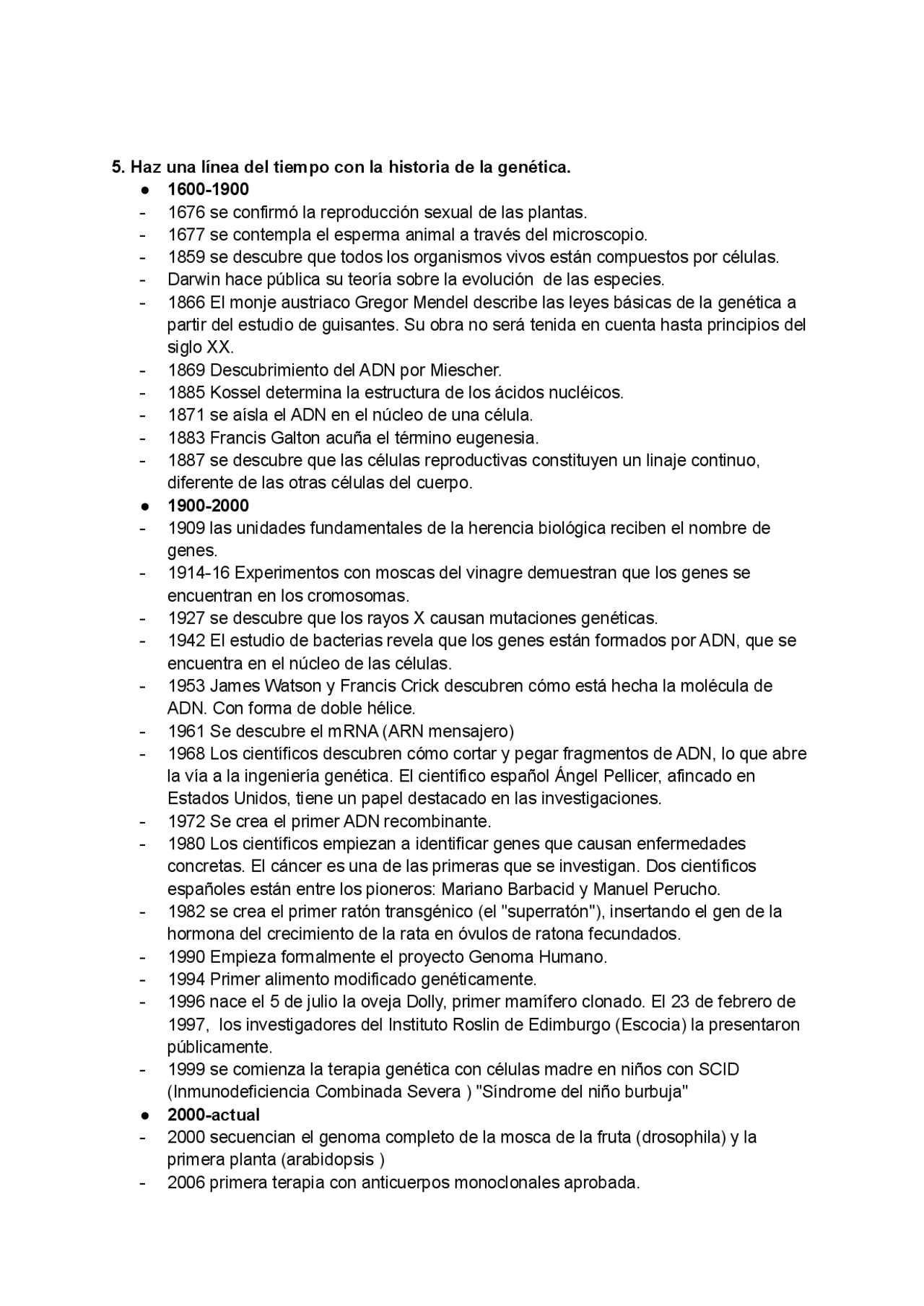 Ejercicios Genética Cultura Docsity