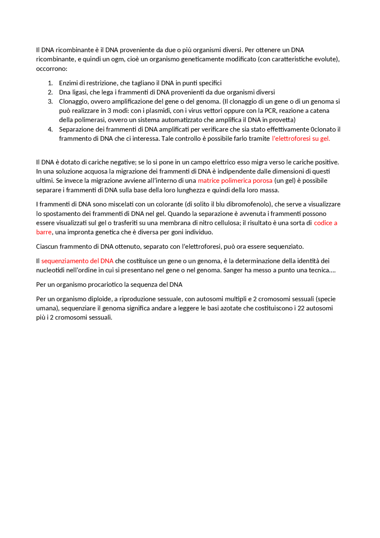 Dna Ricombinante Docsity