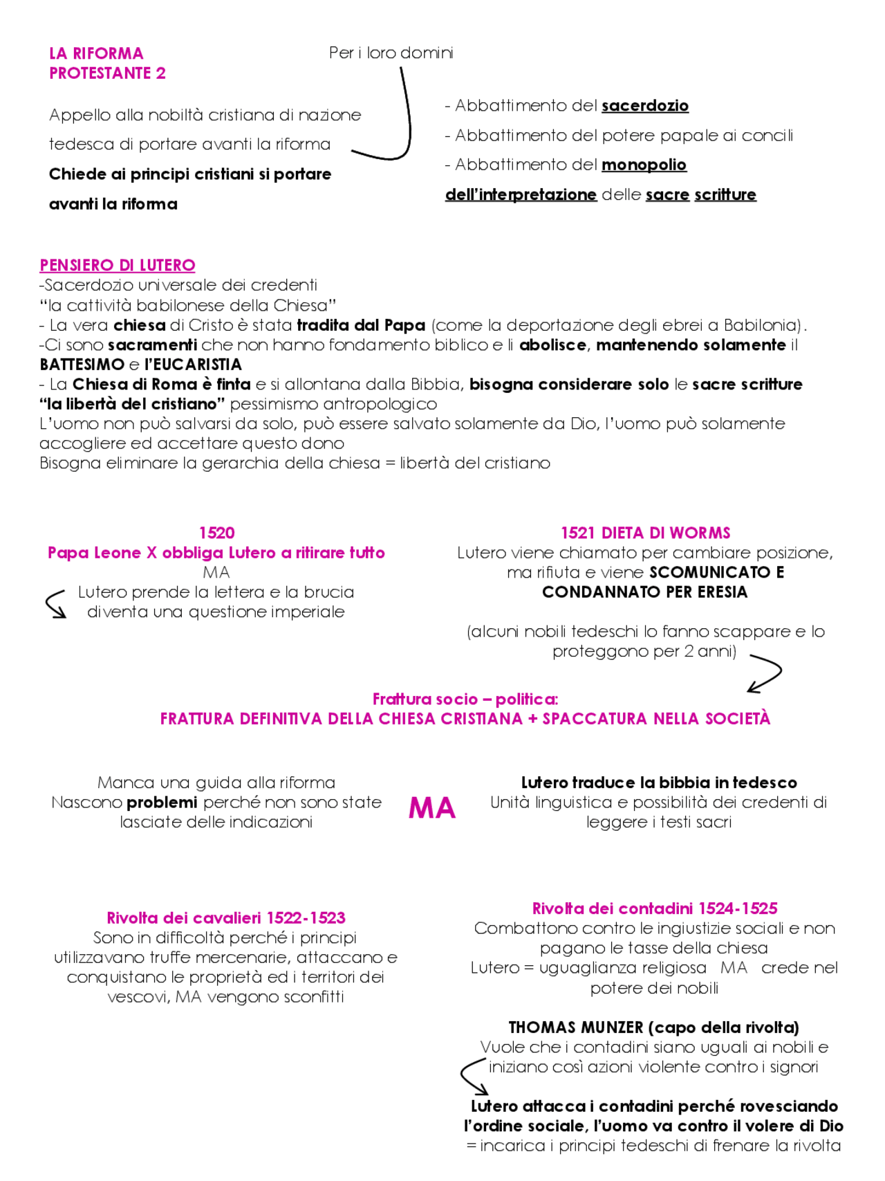 Riforma Protestante 1 Docsity