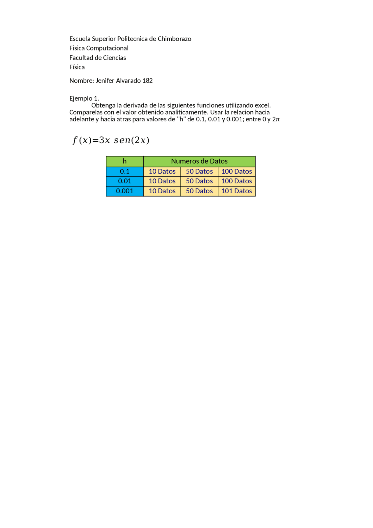 EJERCICIO EN EXCEL - estadística - Docsity