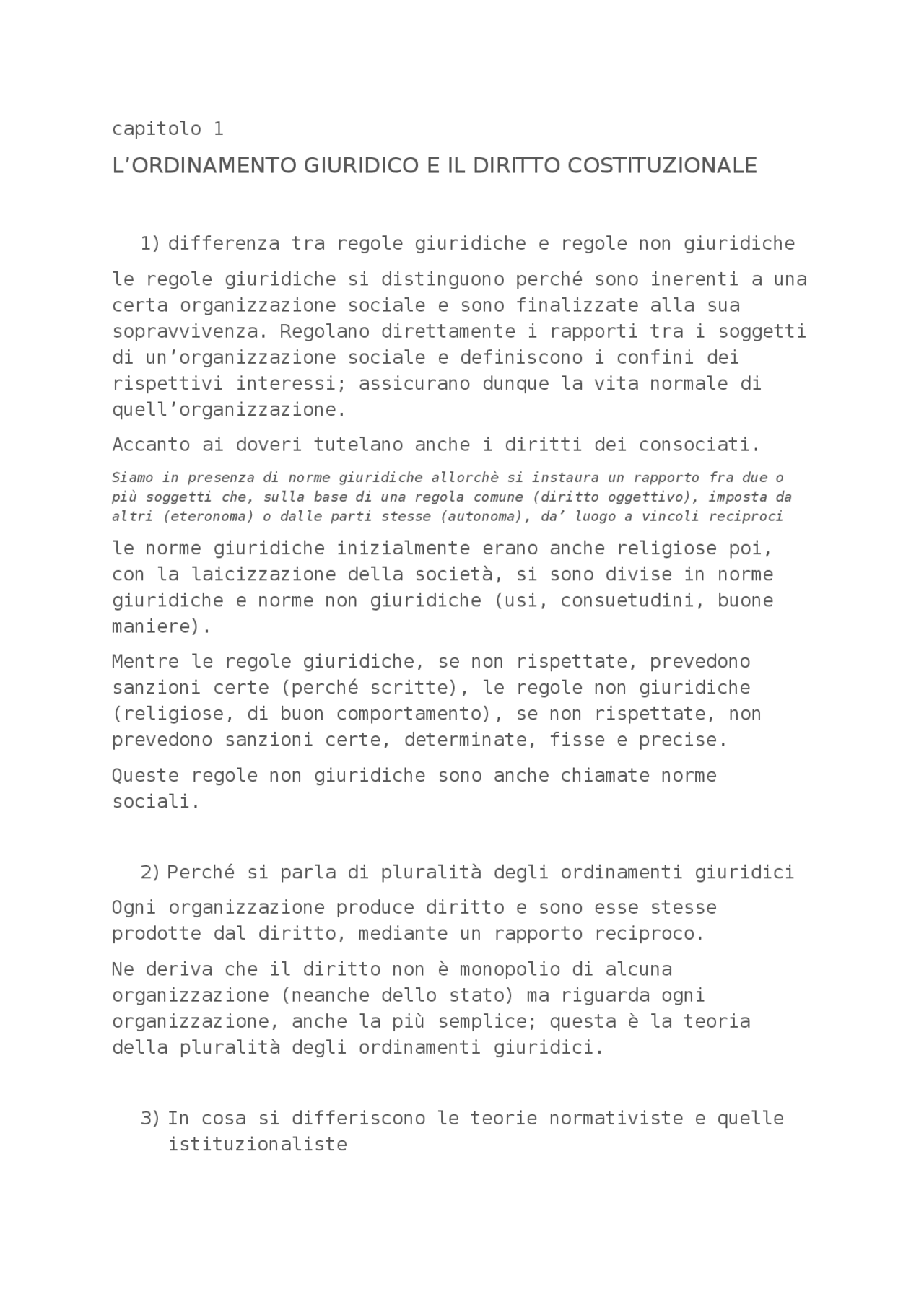 Domande E Risposte Di Diritto Pubblico Docsity