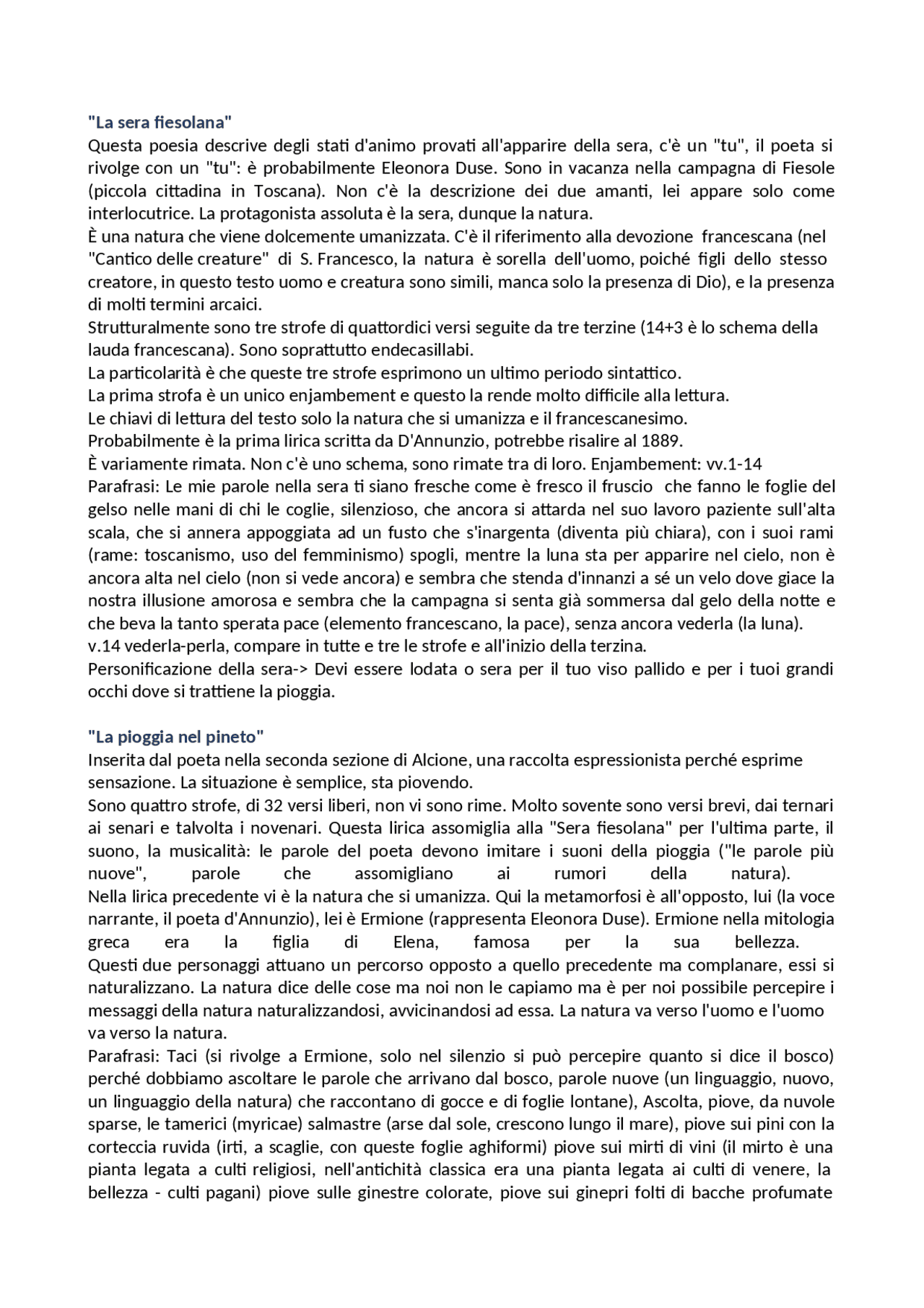 Pirandello Svevo Riassunto Docsity