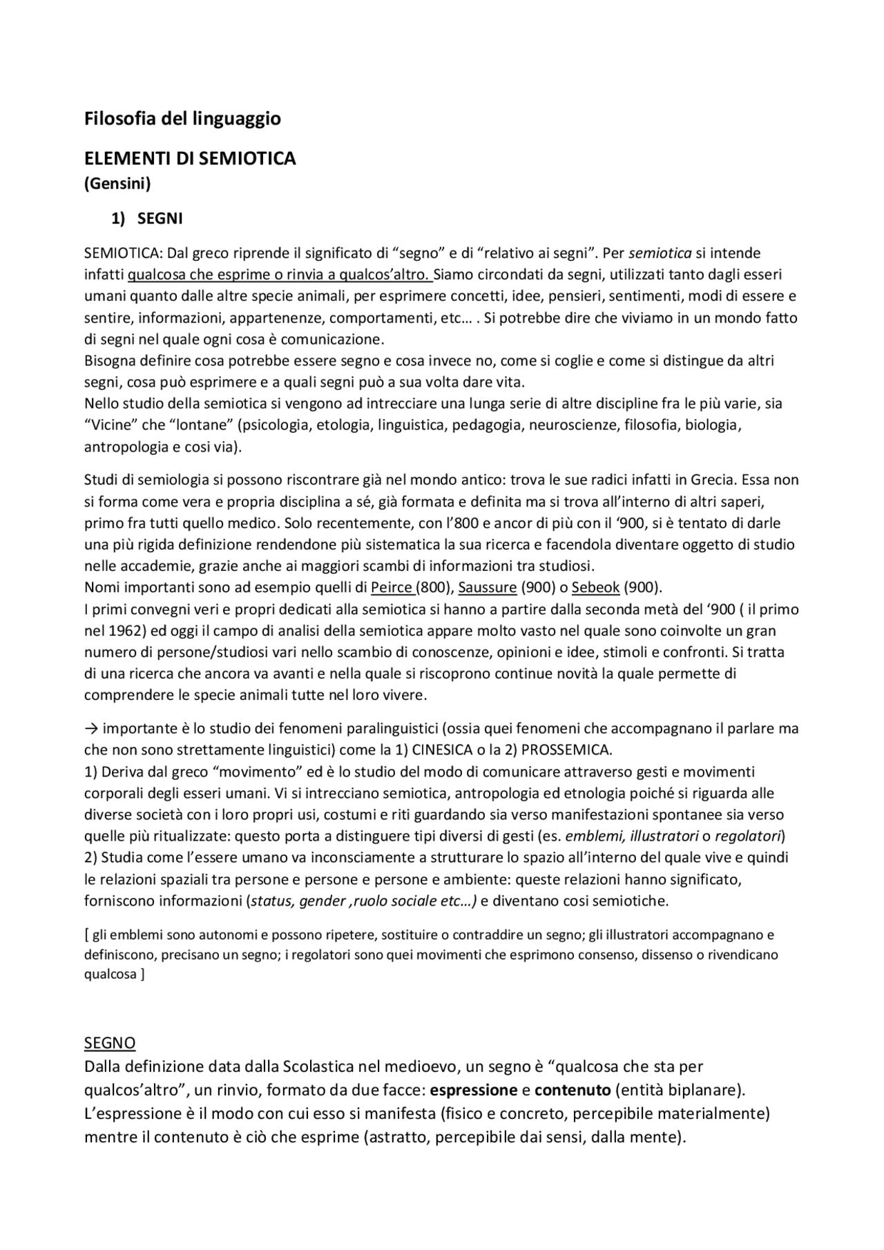 Elementi Di Semiotica Docsity