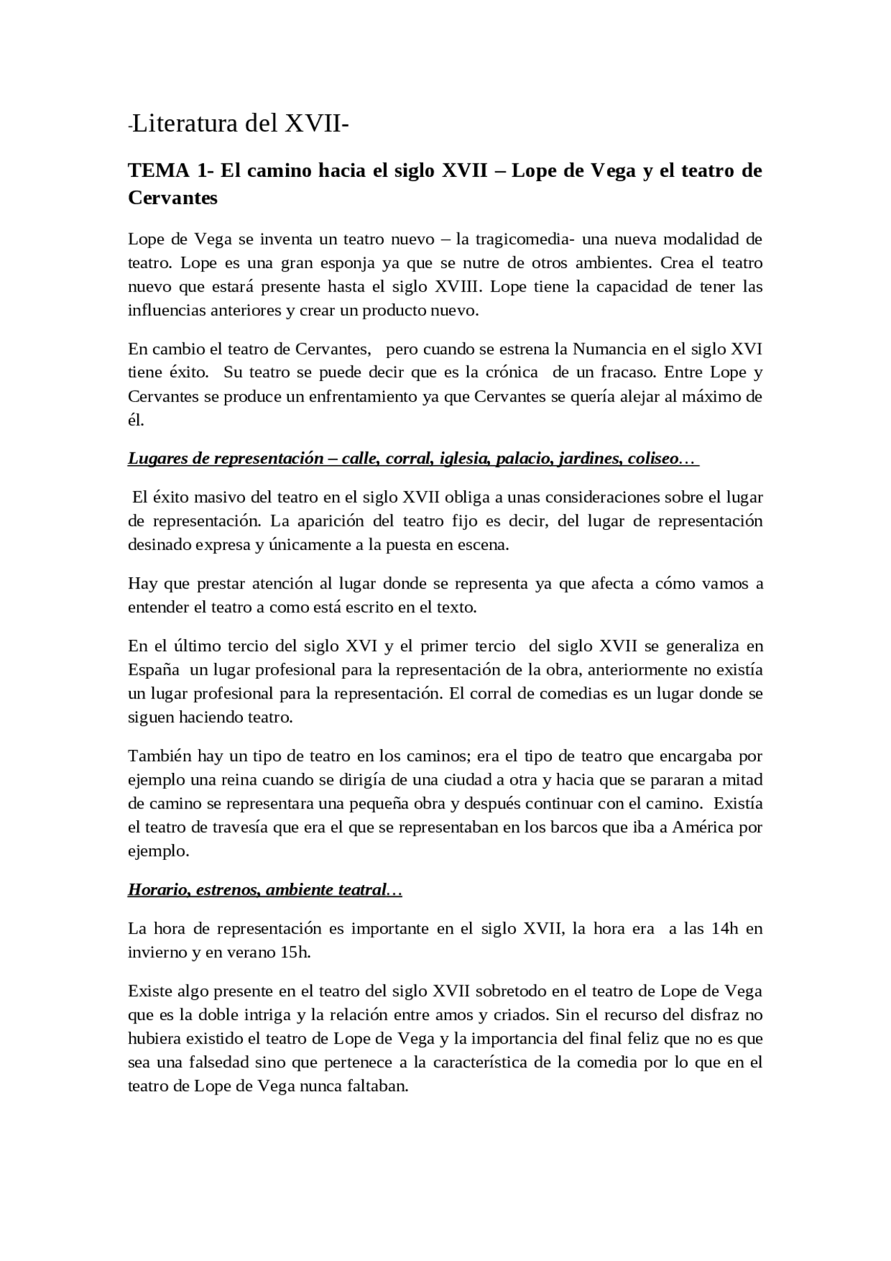 LITERATURA ESPAÑOLA DEL SIGLO XVII (COMPLUTENSE) - Docsity