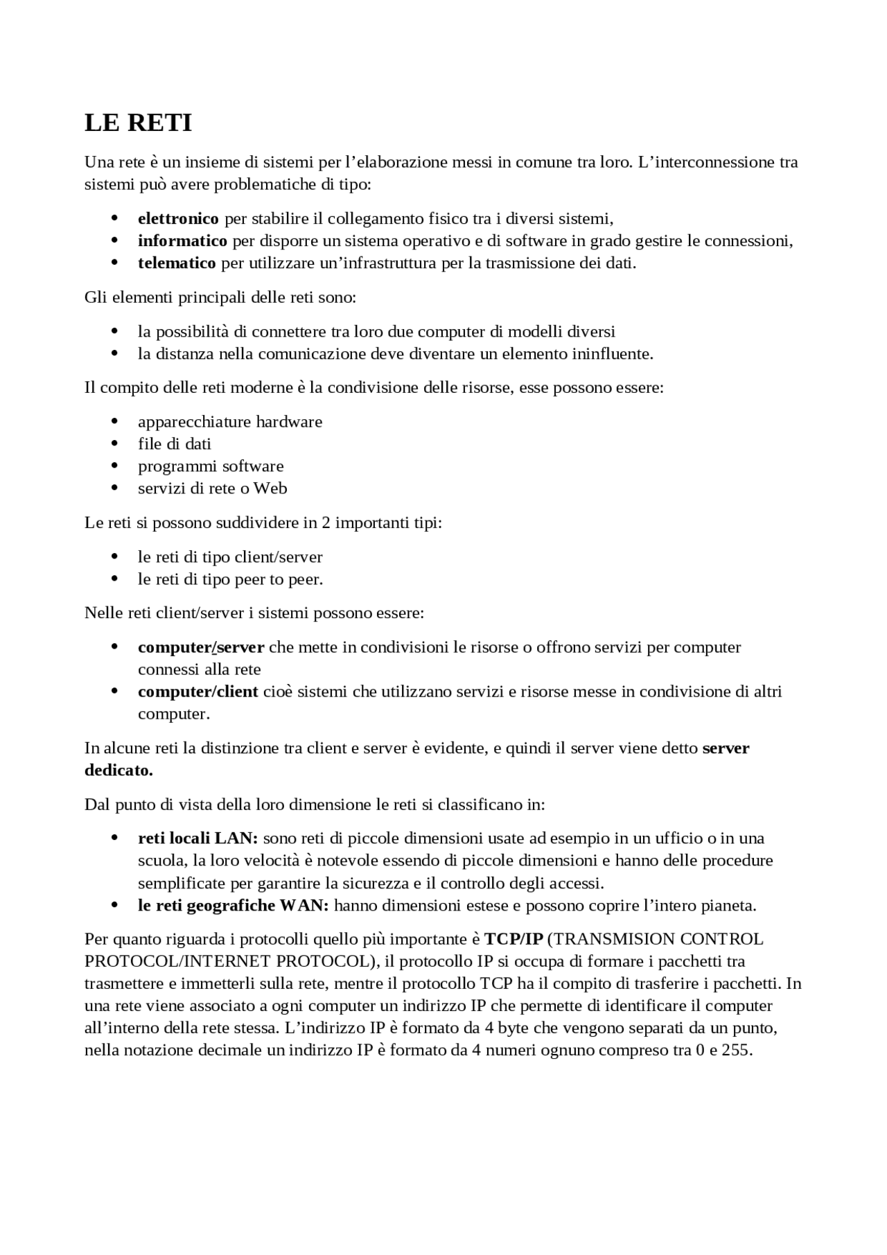 Appunti Informatica Docsity