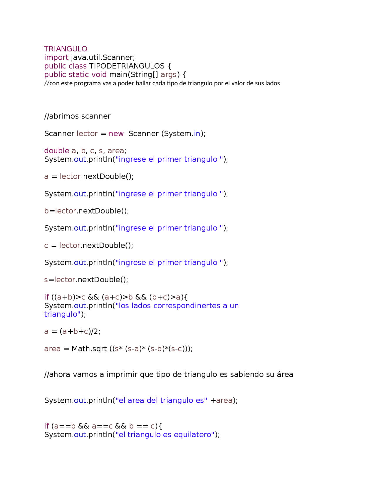 Entrega programacion de computadores - Docsity