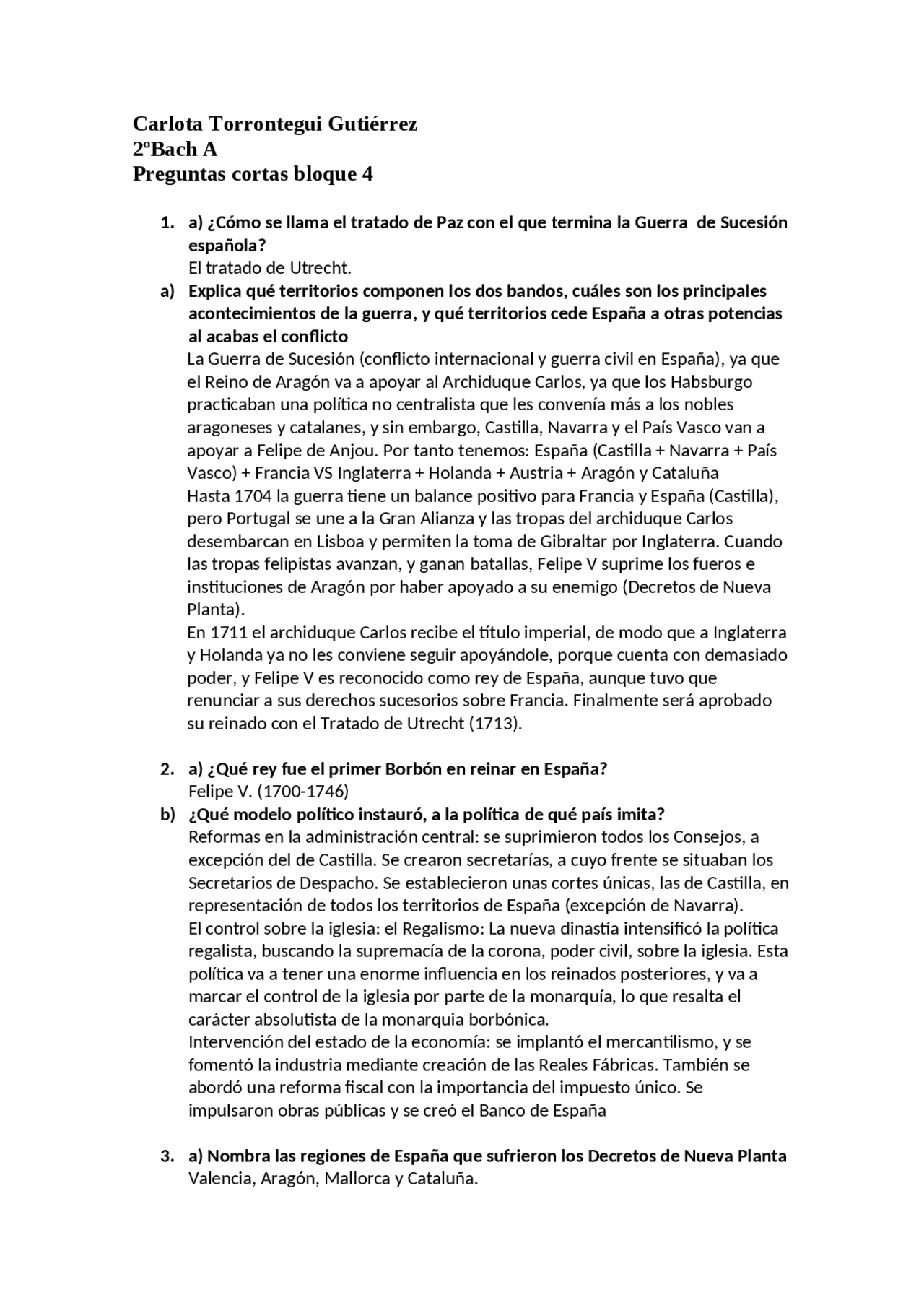 Bloque 4 Historia De España Selectividad Docsity