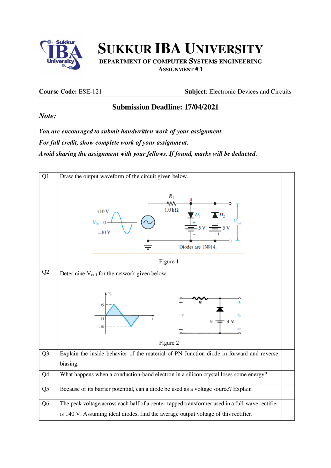 Electronic Devices Circuit - Docsity