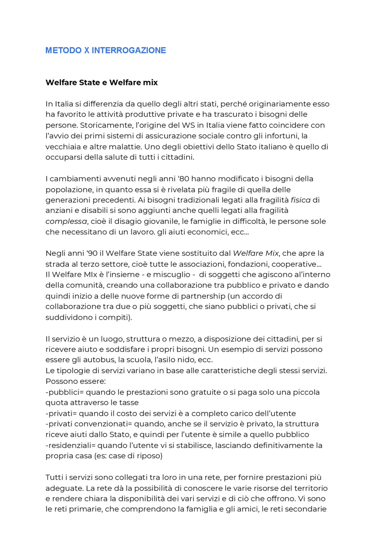 Appunti Generici Di Metodologie Operative Appunti Di Metodologie