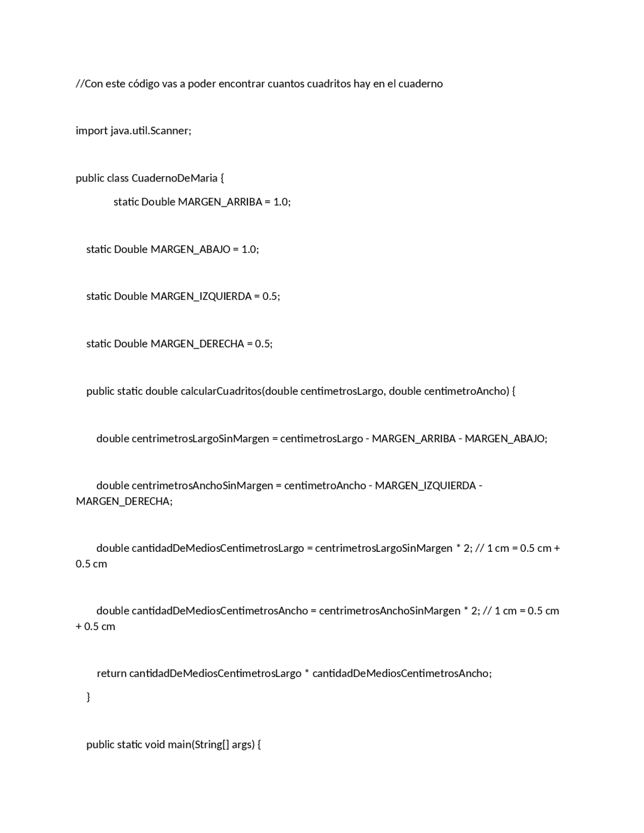 Entrega programacion de computadores - Docsity