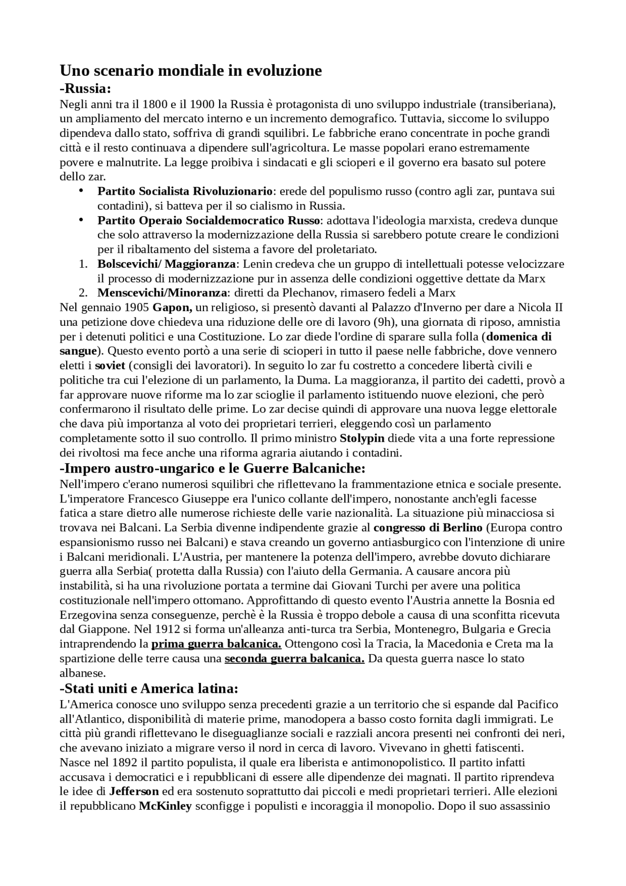 Riassunto Dellintero Programma Di Storia Di Quinta Docsity