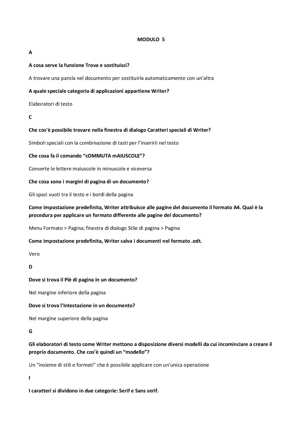 Modulo 5 Eipass 7 Moduli Esercizi Di Reti Informatiche Docsity