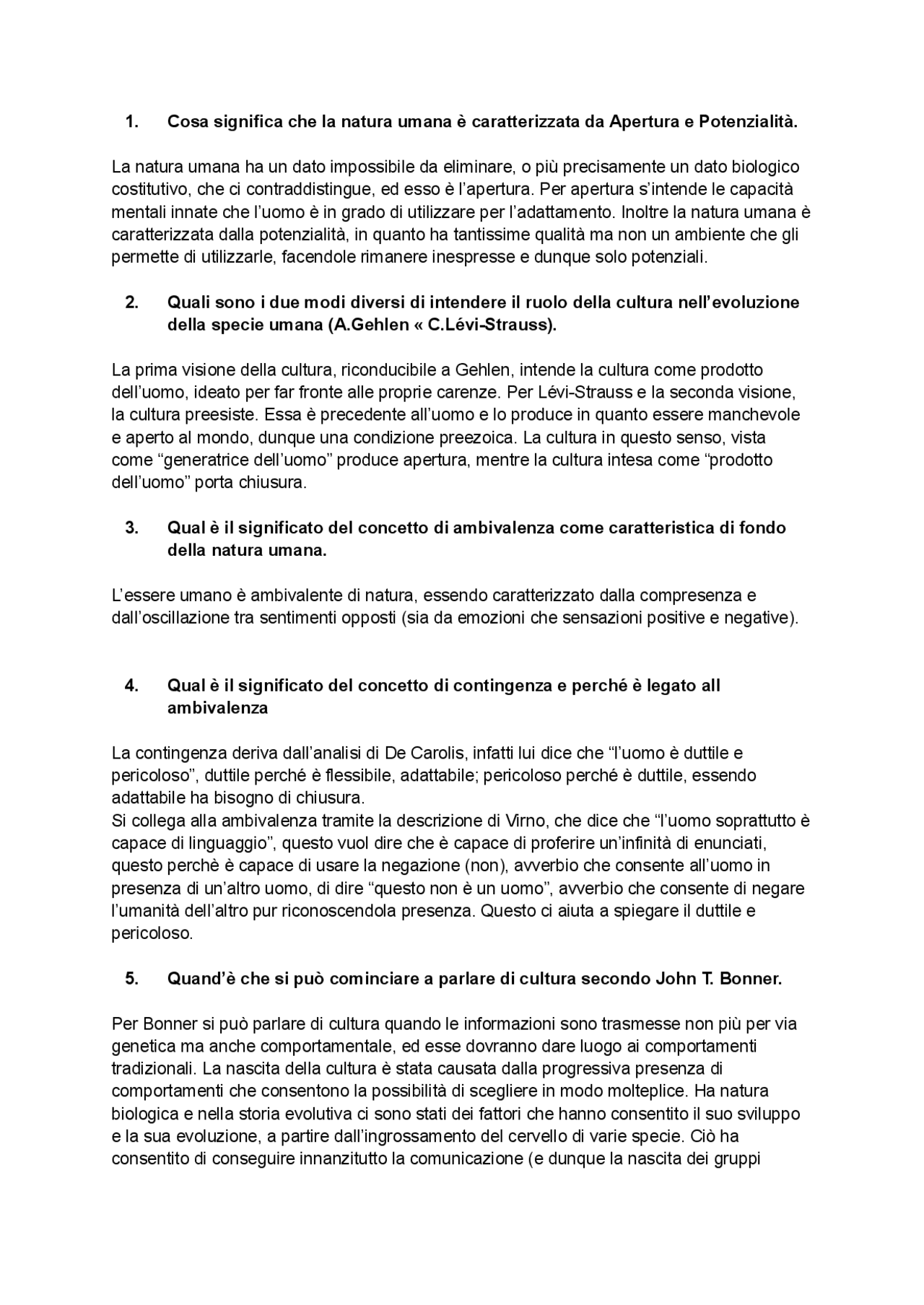 Domande Esame Sociologia Dei Processi Formativi Docsity