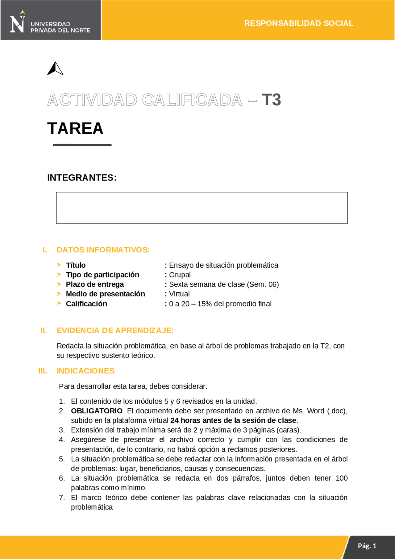 T3 Responsabilidad Social Upn Wa Exámenes De Bienestar Social Docsity