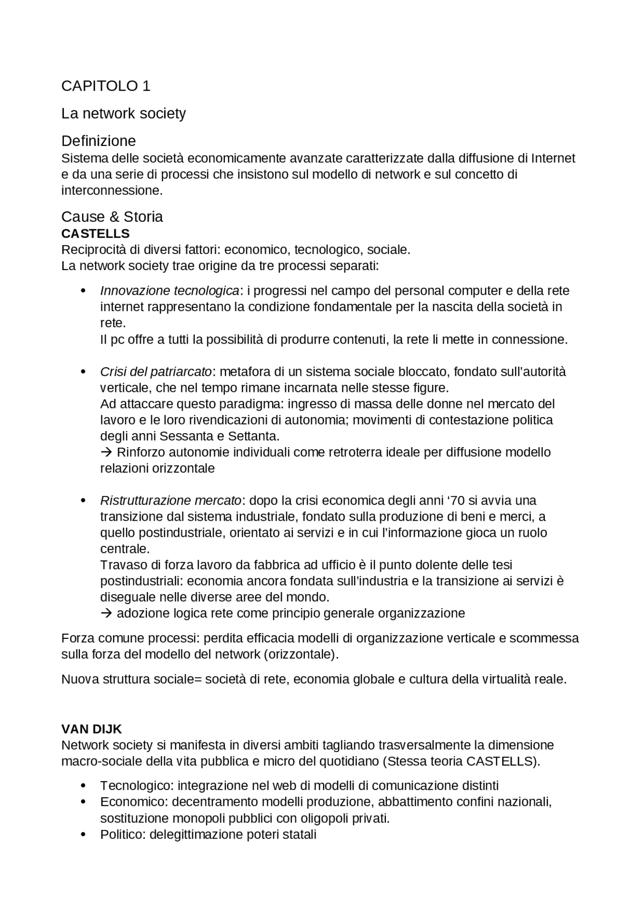Teorie E Pratiche Del Web Riassunto Libro Appunti Di Teorie E