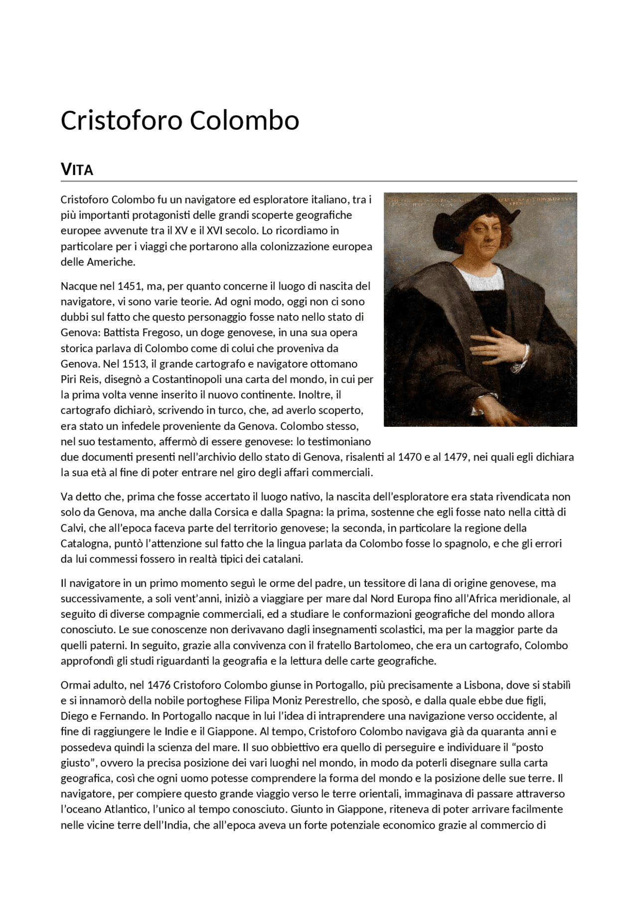 Cristoforo Colombo E Le Sue Scoperte Docsity