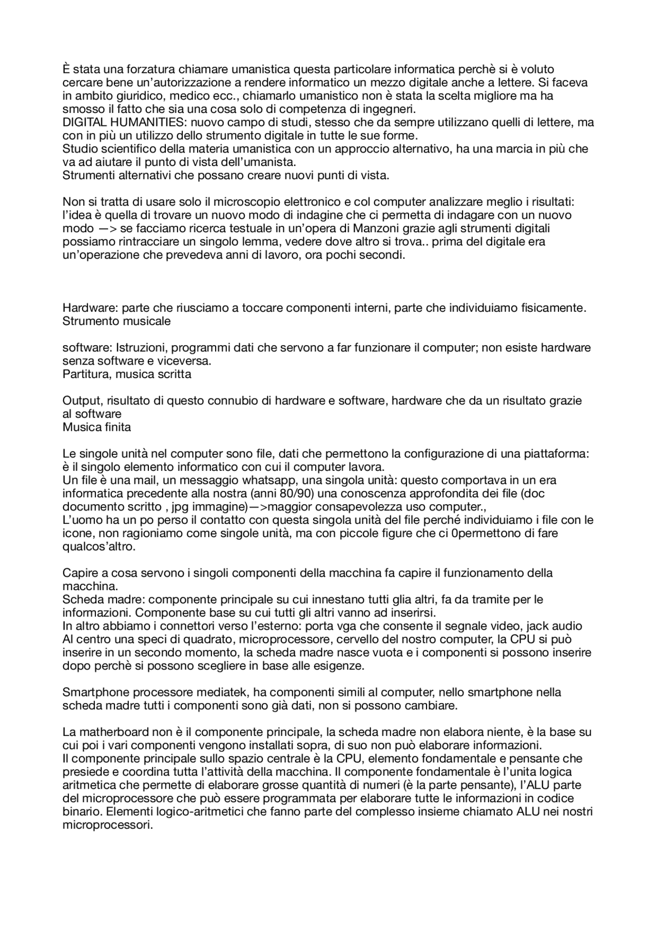 Fondamenti Di Informatica Docsity