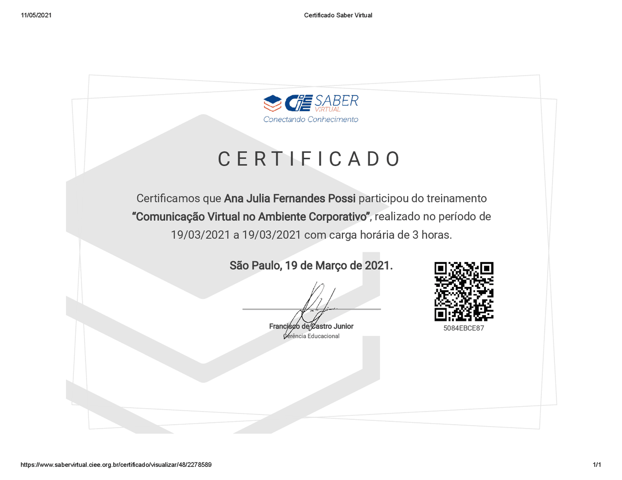 Comunicação Virtual Docsity
