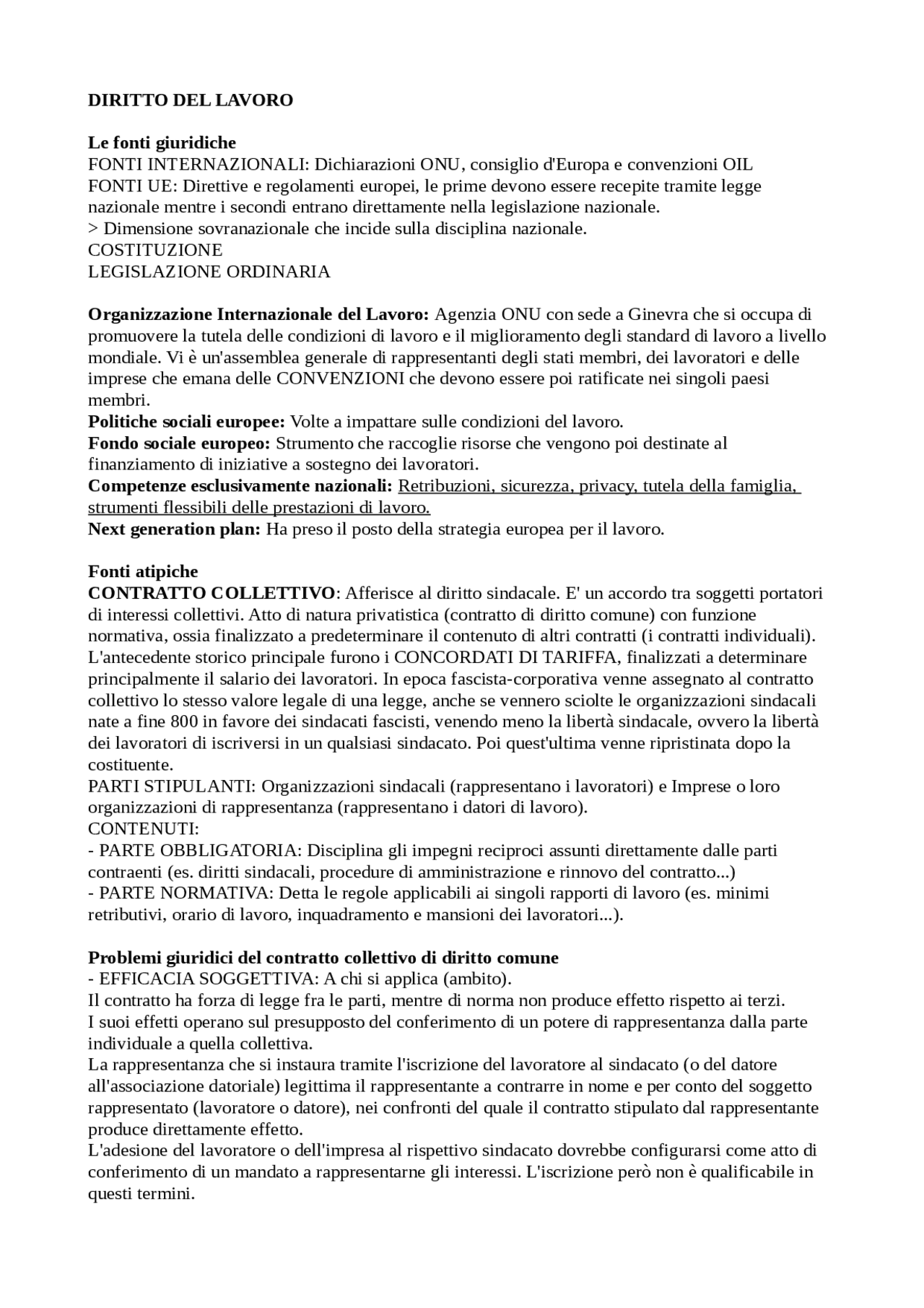 Diritto del lavoro- Anna Montanari | Dispense di Diritto del Lavoro ...