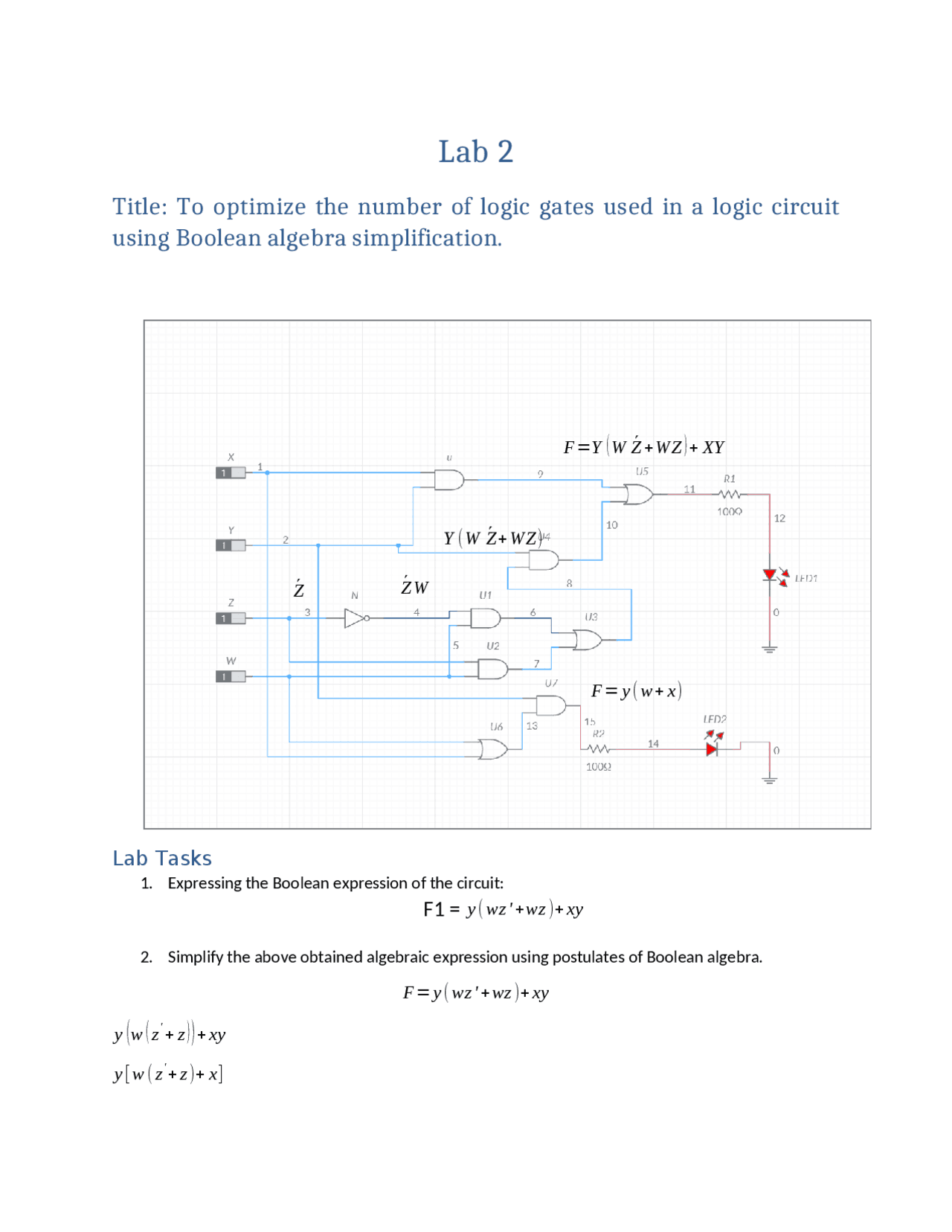 Dld Lab Mannuals Solution Of 1 6 Labs Docsity