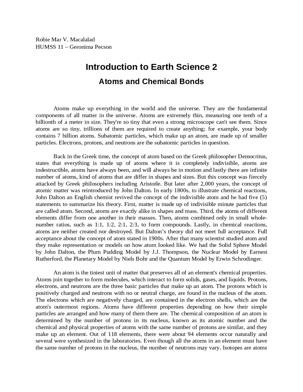 Introduction To Earth Science 2 Docsity