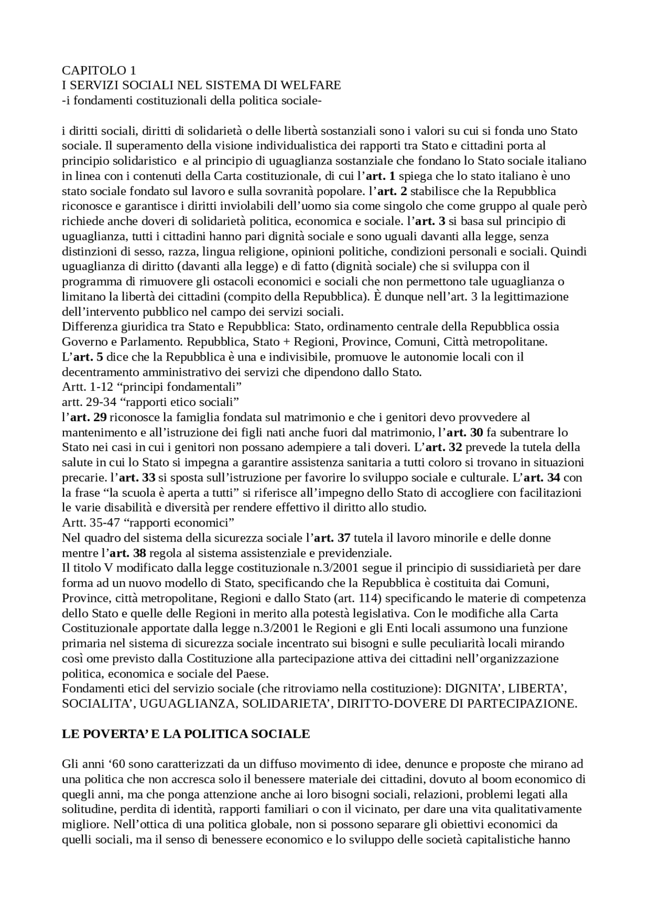 Riassunto Manuale Lassistente Sociale Bartolomeipassera Appunti Di