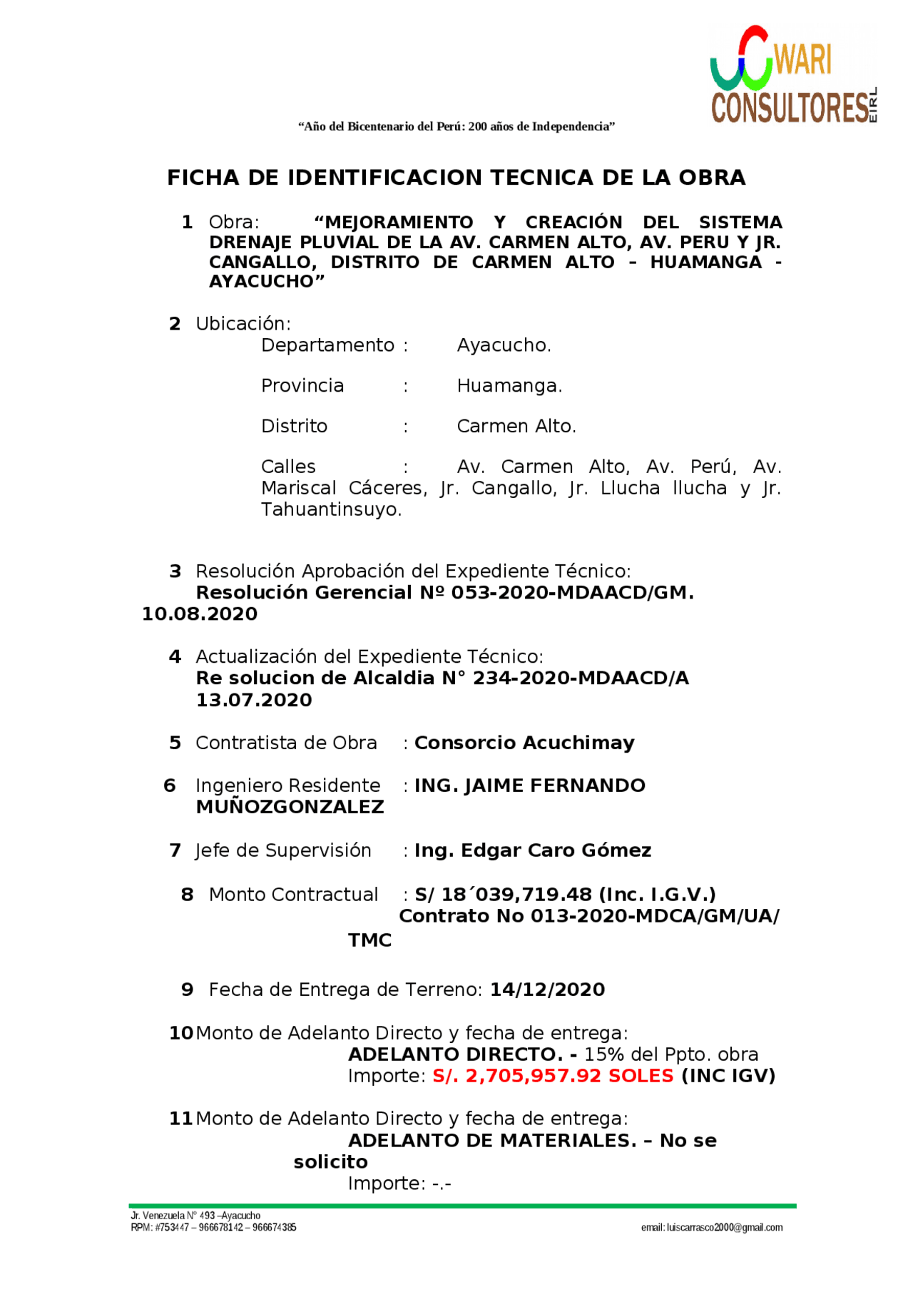 Ficha técnica de obra | Apuntes de Diseño | Docsity