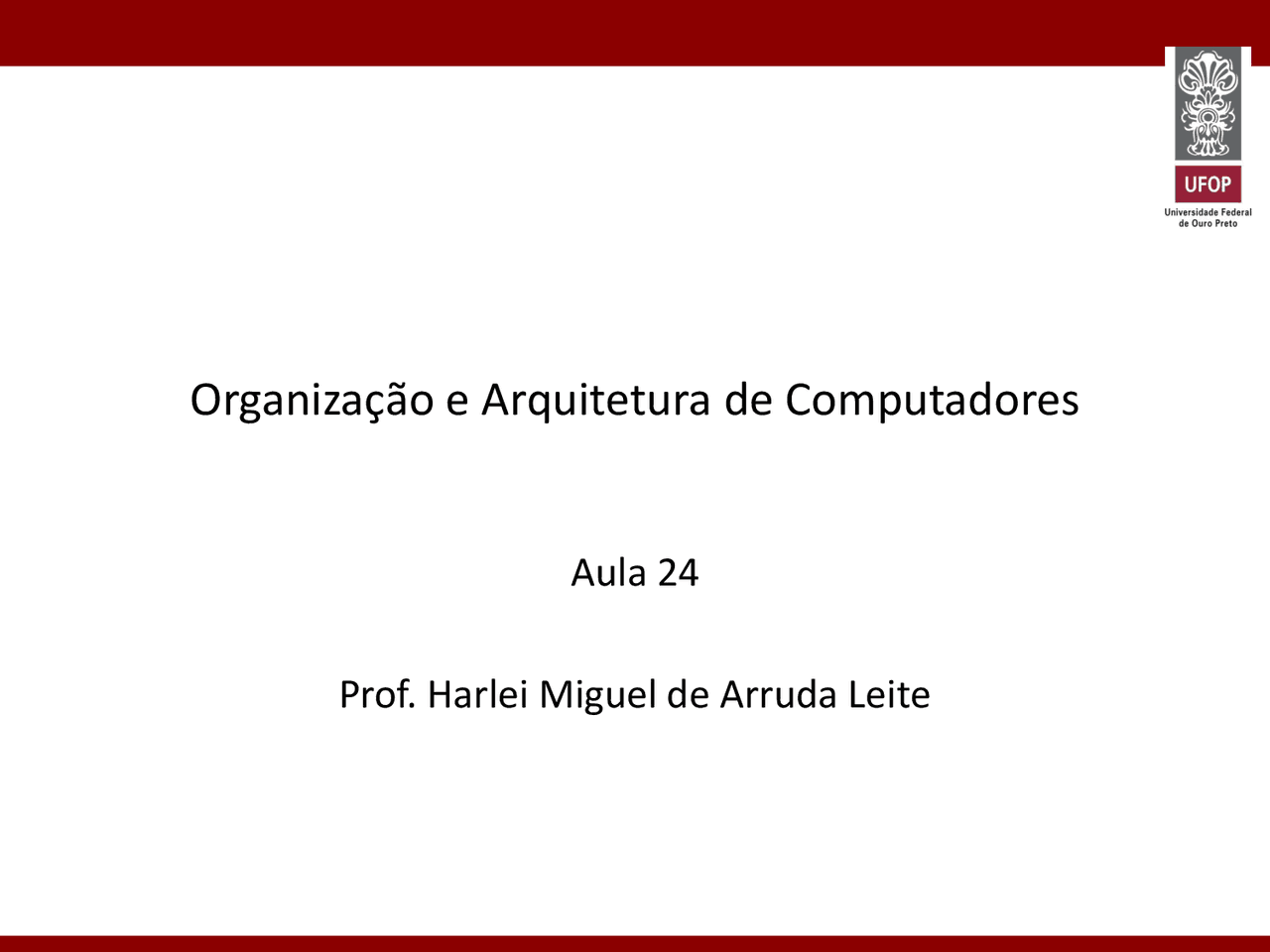 Organização E Arquitetura De Computadores Docsity