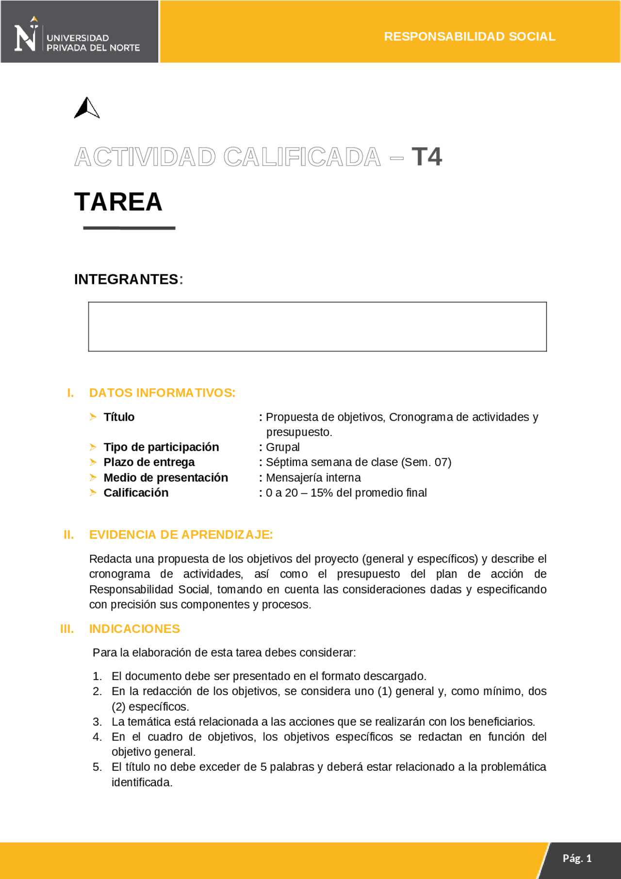 T4 Responsabilidad Social UPN WA | Exámenes de Bienestar Social - Docsity