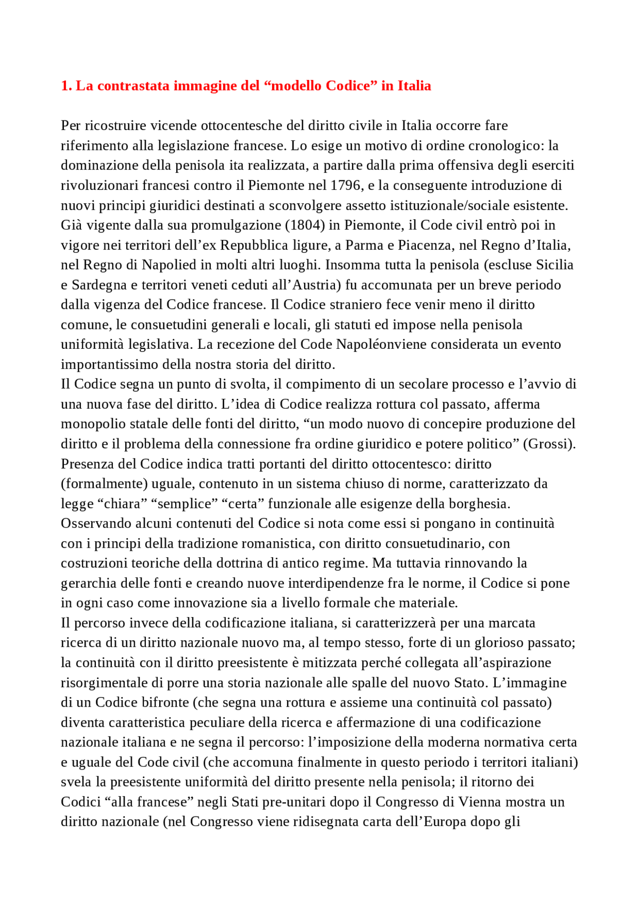 Storia Delle Codificazione Cazzetta Docsity