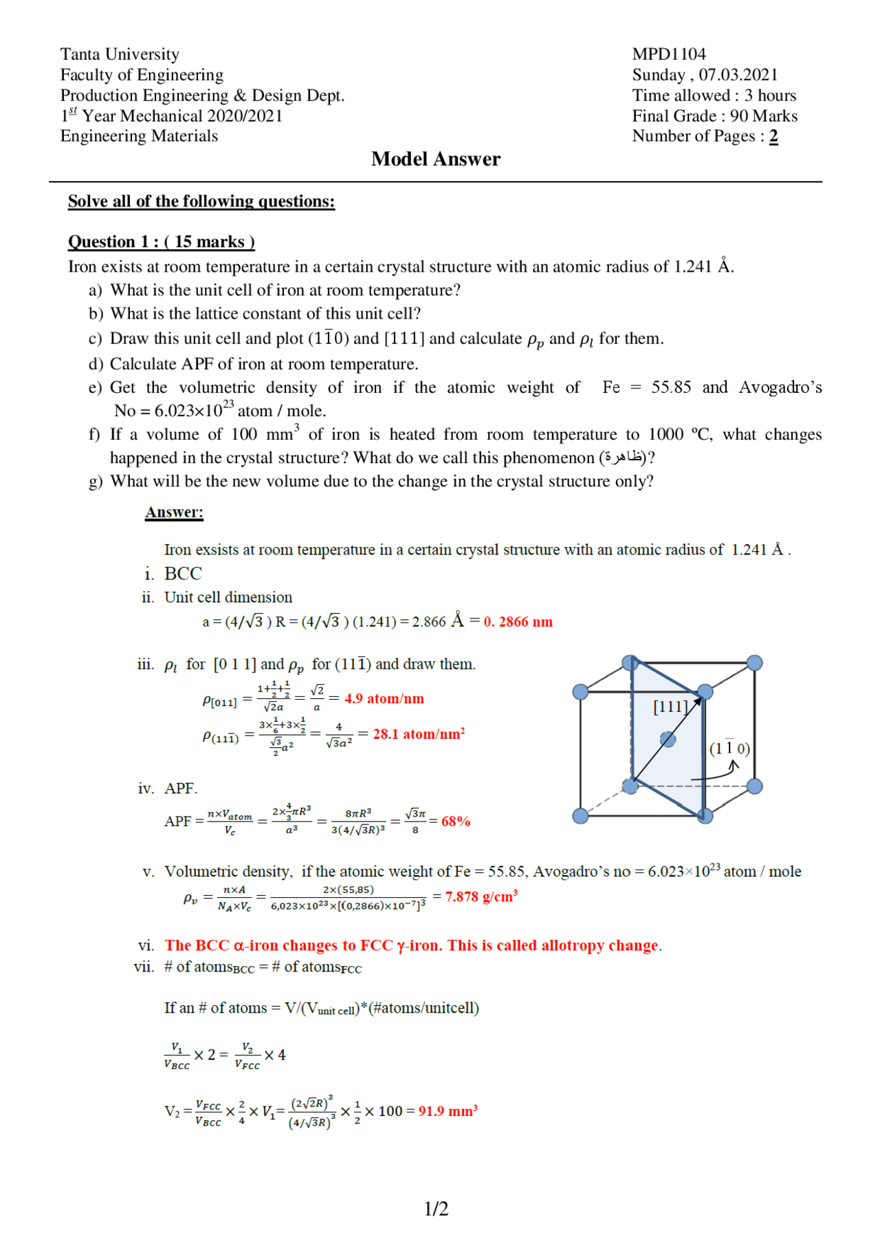 Material Enginering Questions Assignments Material Engineering Docsity