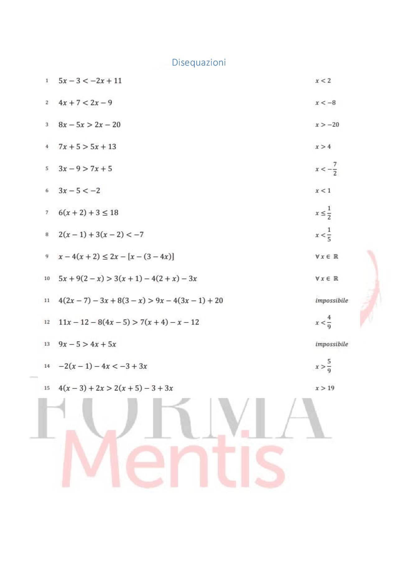 Esercizi Matematica Generale Docsity