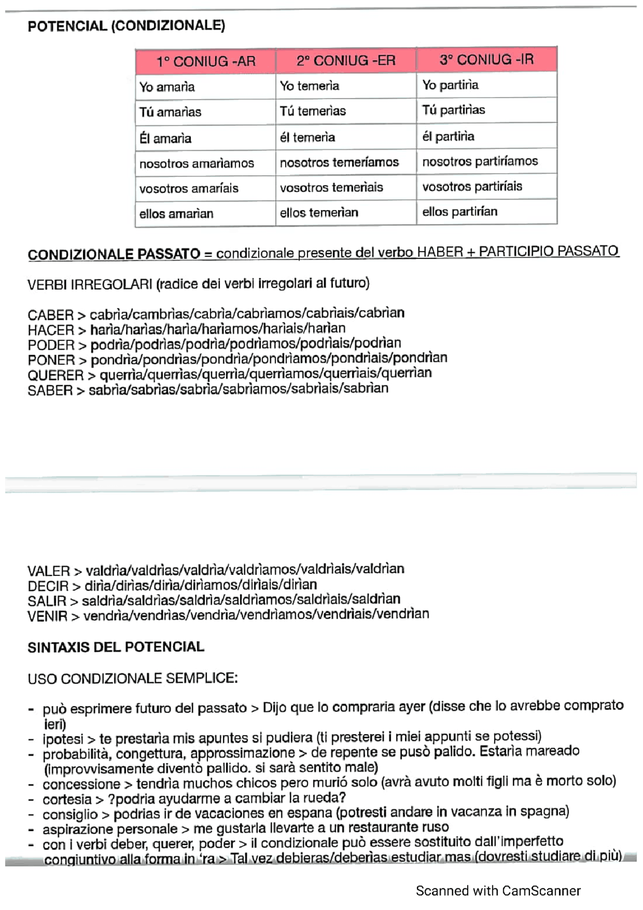 Appunti Di Spagnolo Lettorato Docsity