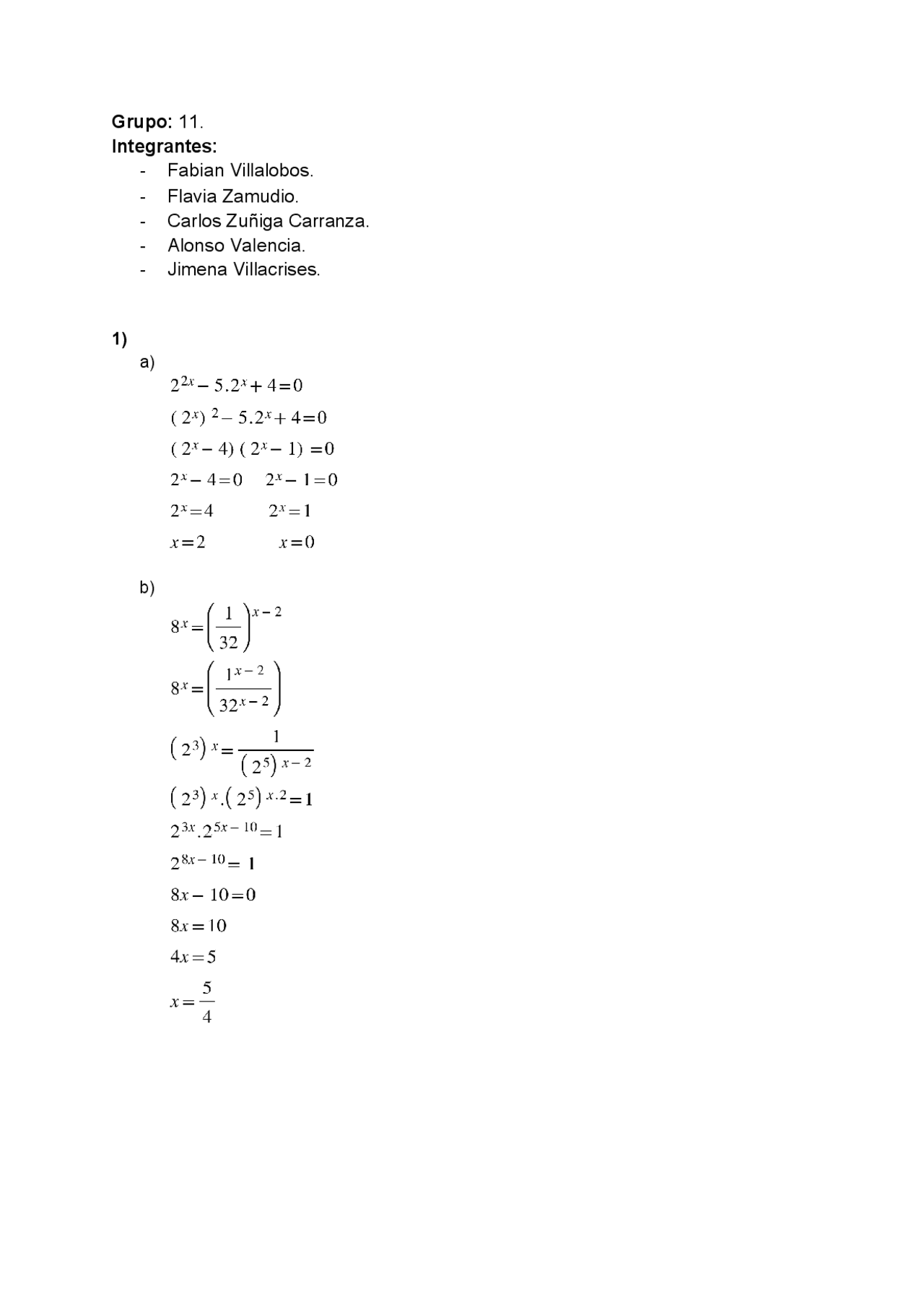 Tarea de matemáticas - Docsity