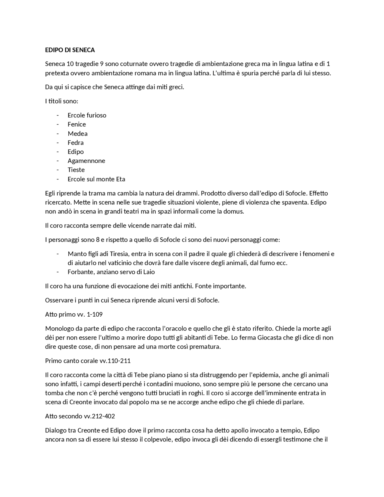 EDIPO DI SENECA Trama - Docsity