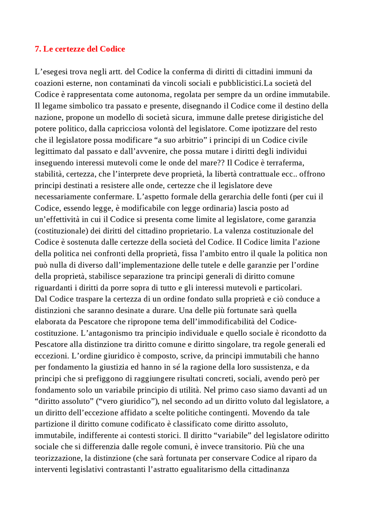 Storia Delle Codificazione Cazzetta Docsity