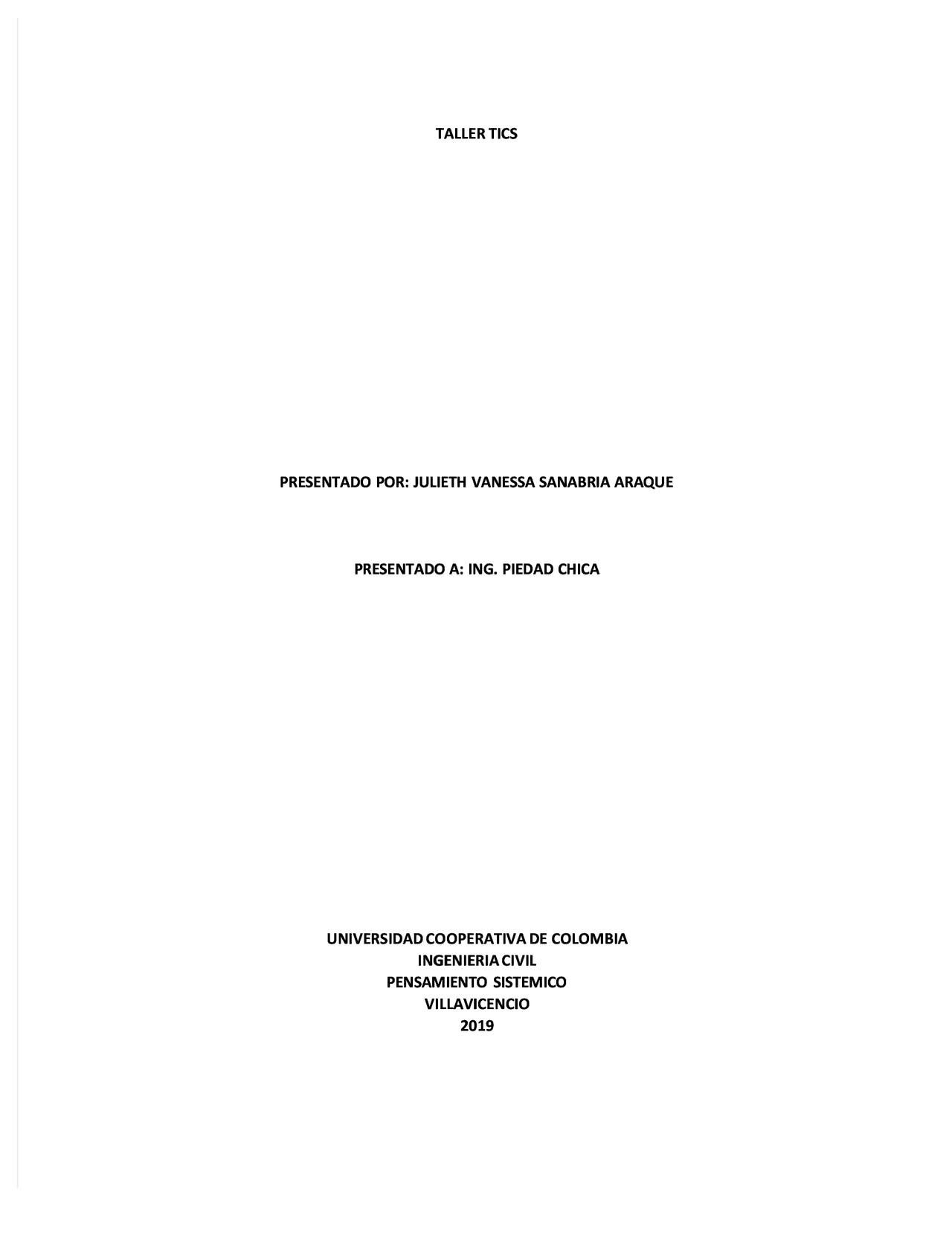 Taller conceptos basicos pensamiento sistemico - Docsity