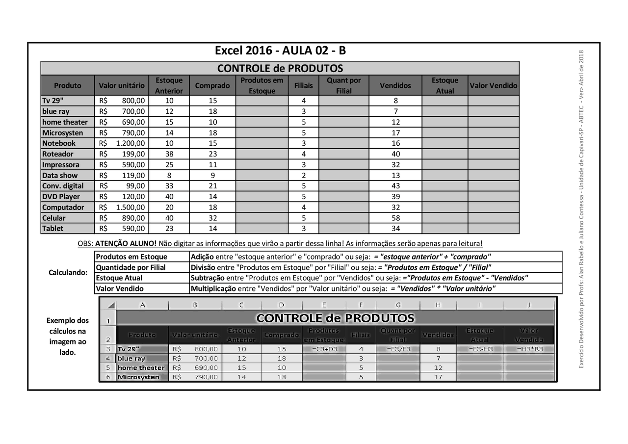 Atividade Excel Pratico Docsity