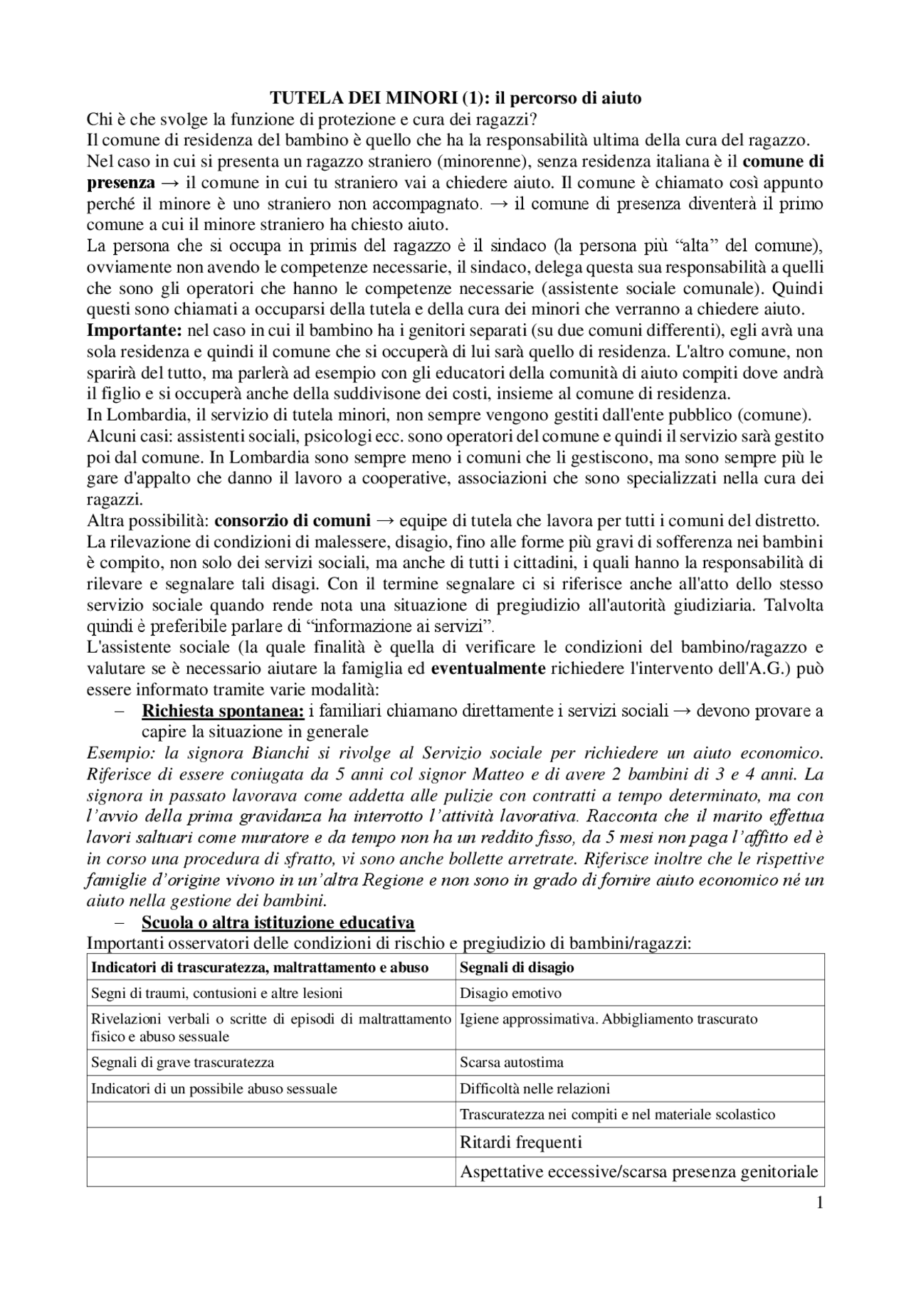 Linee Guida E Procedure Di Servizio Sociale Docsity