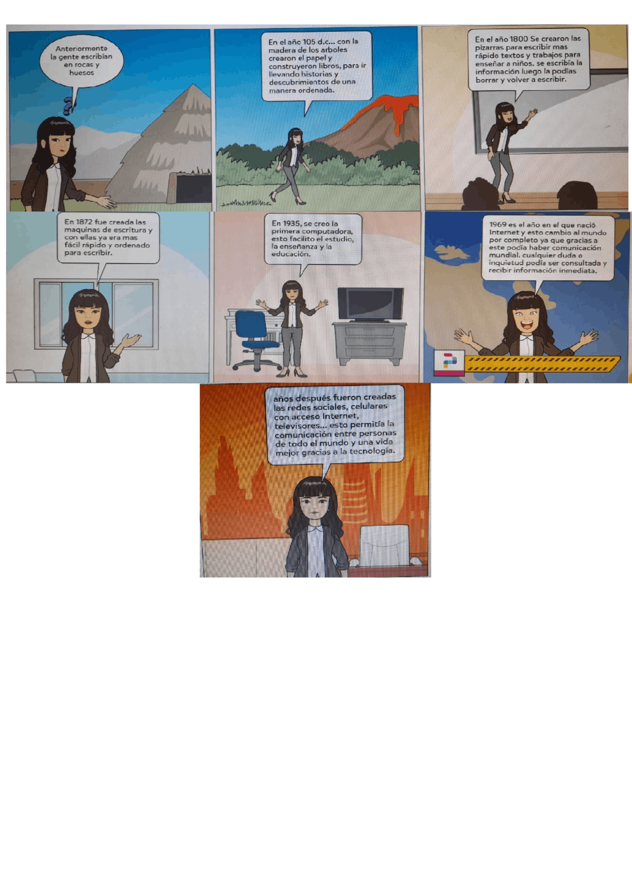 Historieta de los avances tecnologicos - Docsity