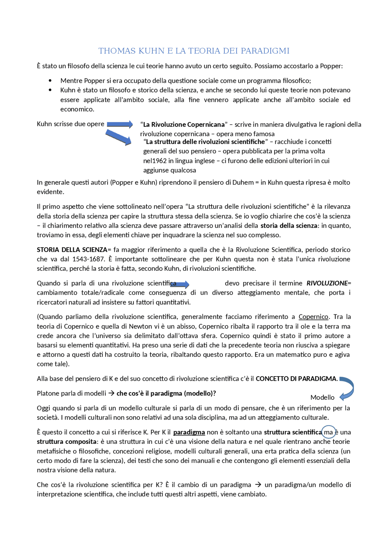 Thomas Kuhn E La Teoria Dei Paradigmi Docsity