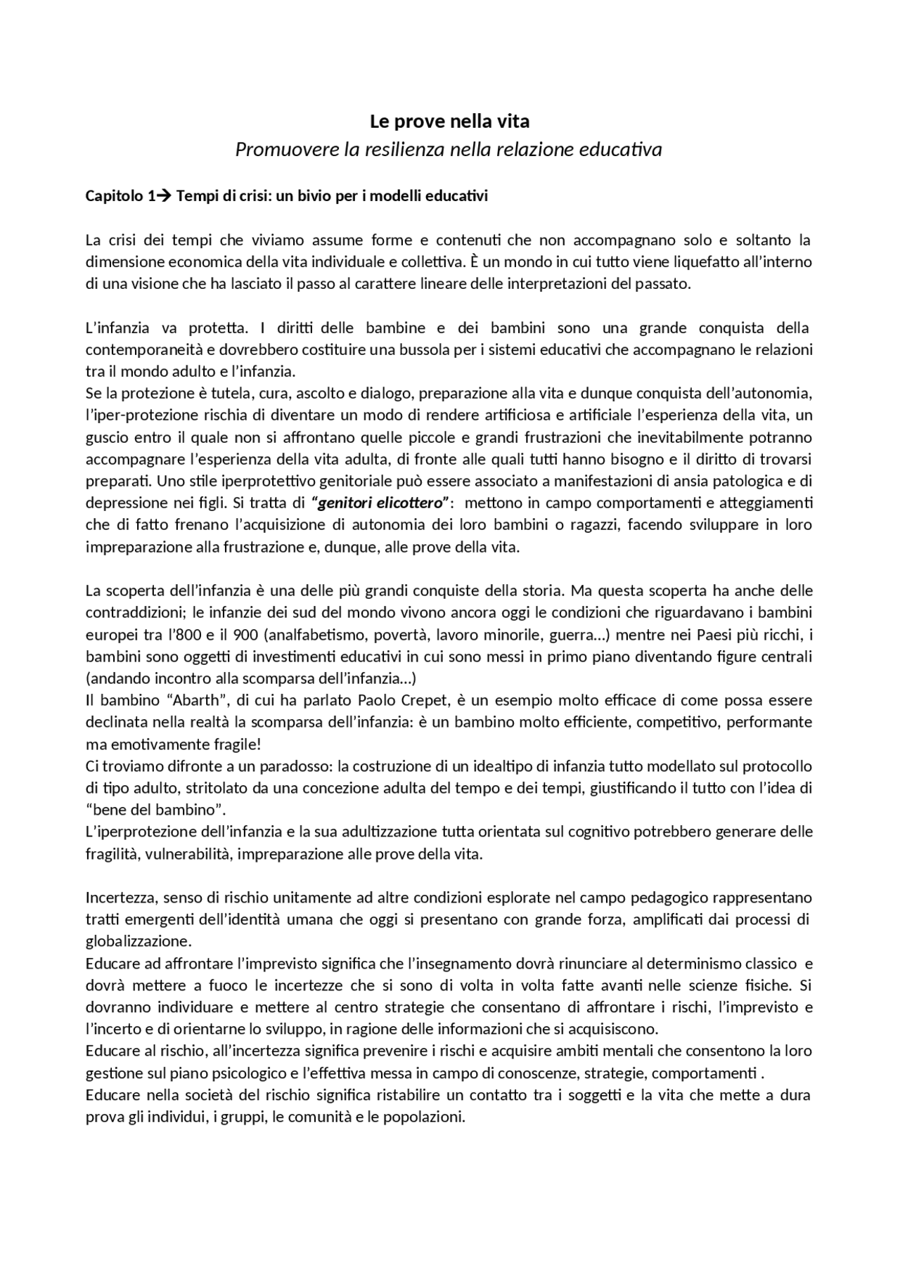 Le Prove Della Vita Docsity
