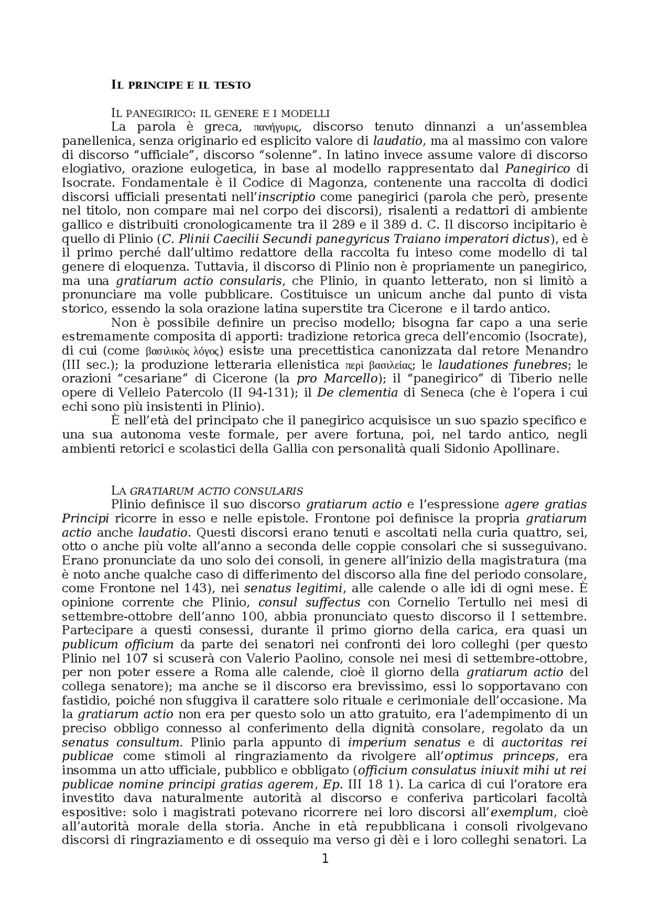 Plinio Il Giovane Appunti Docsity