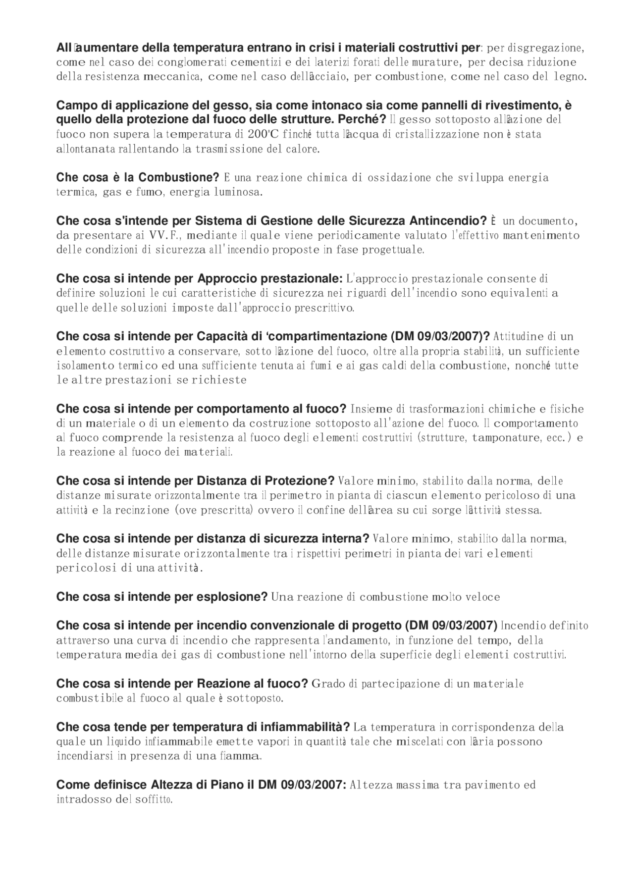 (Nuovo 2021) paniere progettazione e prevenzione incendi / Contiene più del 90% delle domande ...