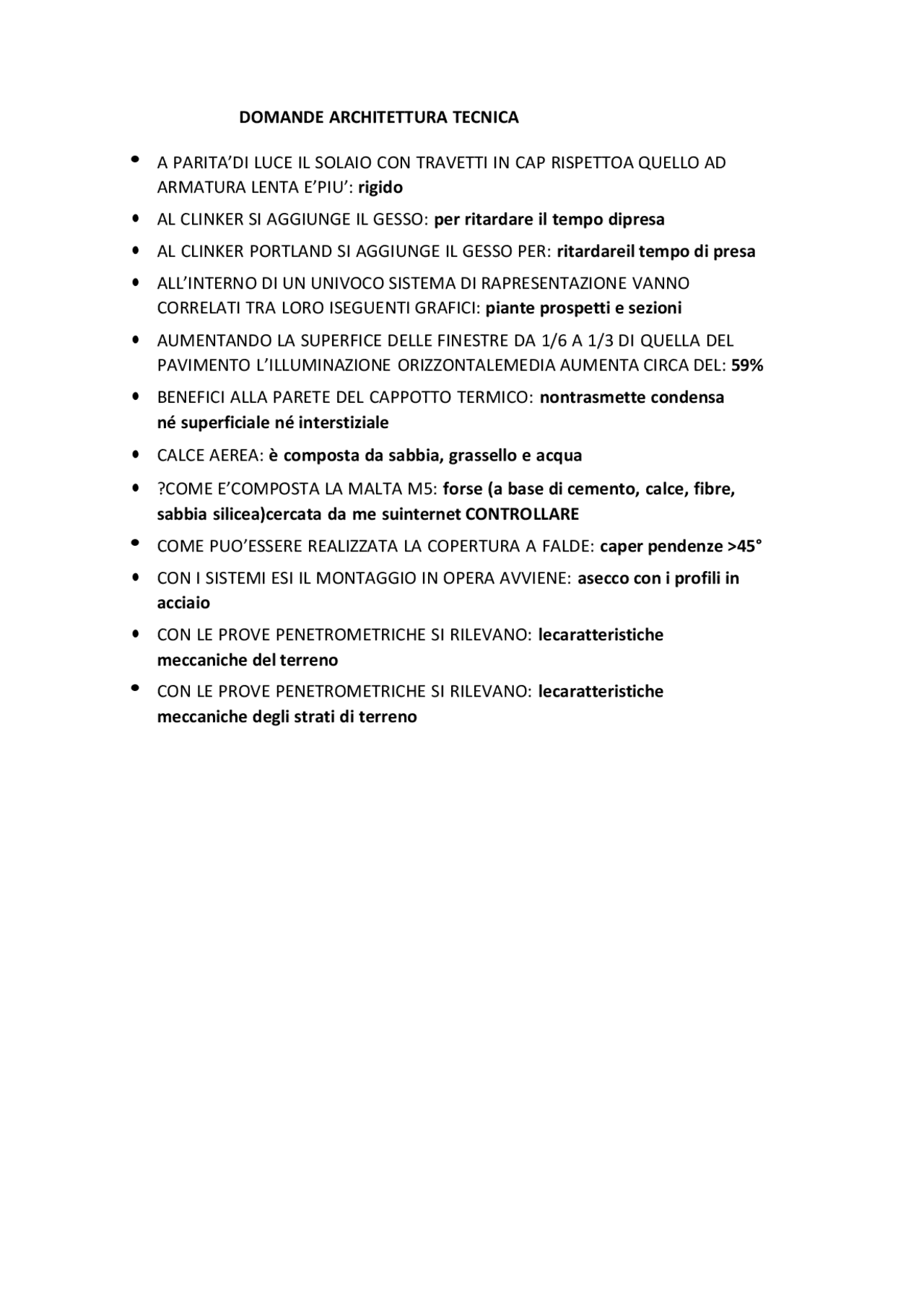 (Nuovo 2021) paniere architettura tecnica / Contiene più del 90% delle domande che si trovano ...