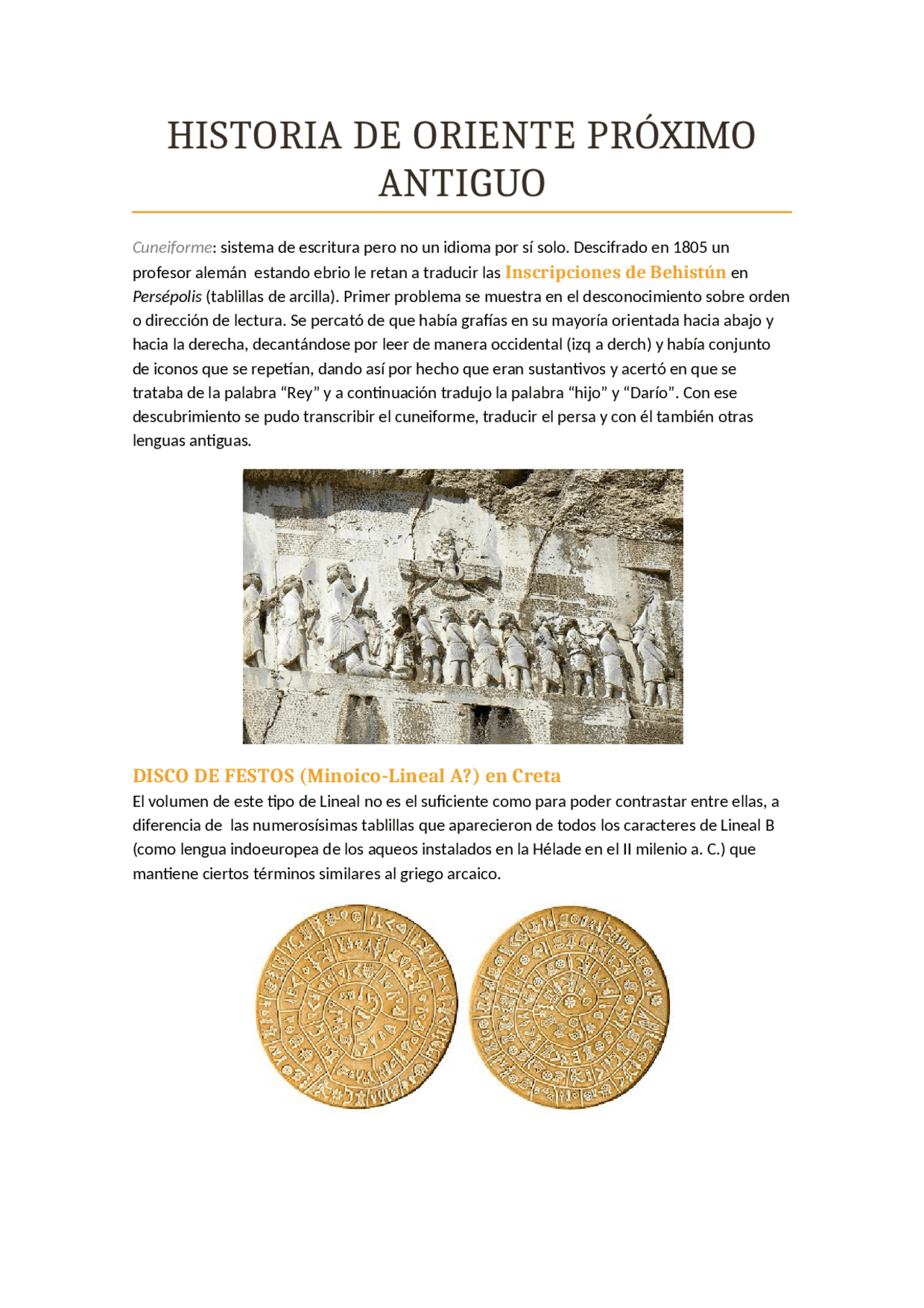 Historia de Oriente próximo Antiguo - Docsity