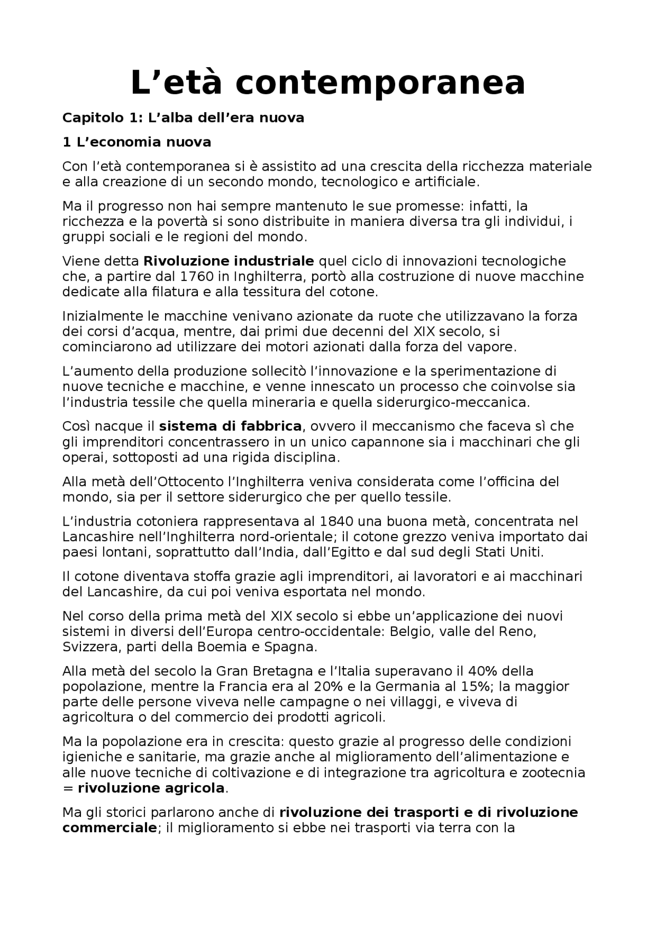 L'età contemporanea, Salvatore Lupo e Angelo Ventrone - Docsity